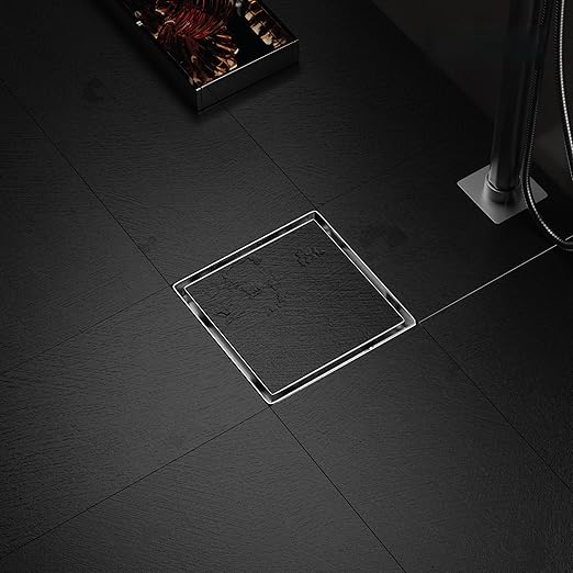 iSTAR 304 Grade 5X5 inch Stainless Steel Square Tile Insert Floor Drain ...