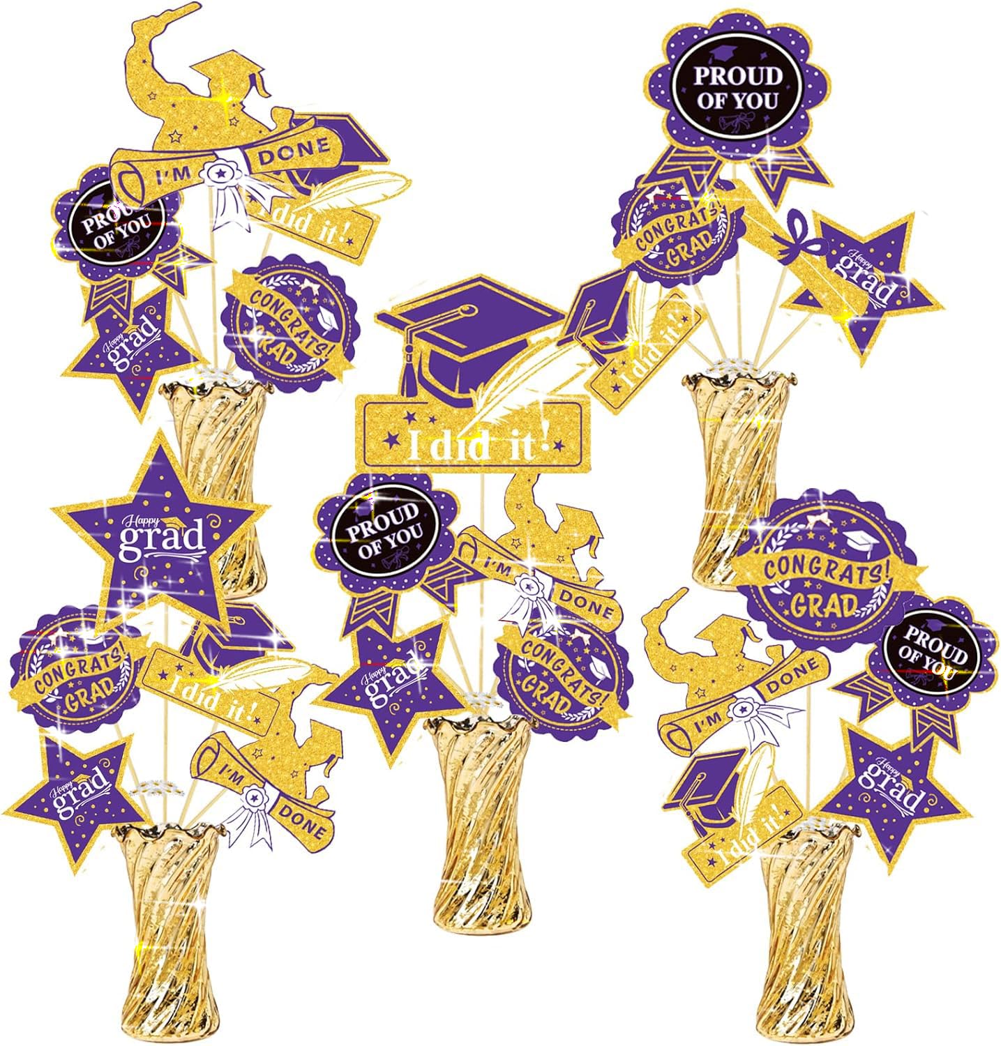 Amazon.com: Graduation Party Decorations Purple Gold 2024/Purple ...