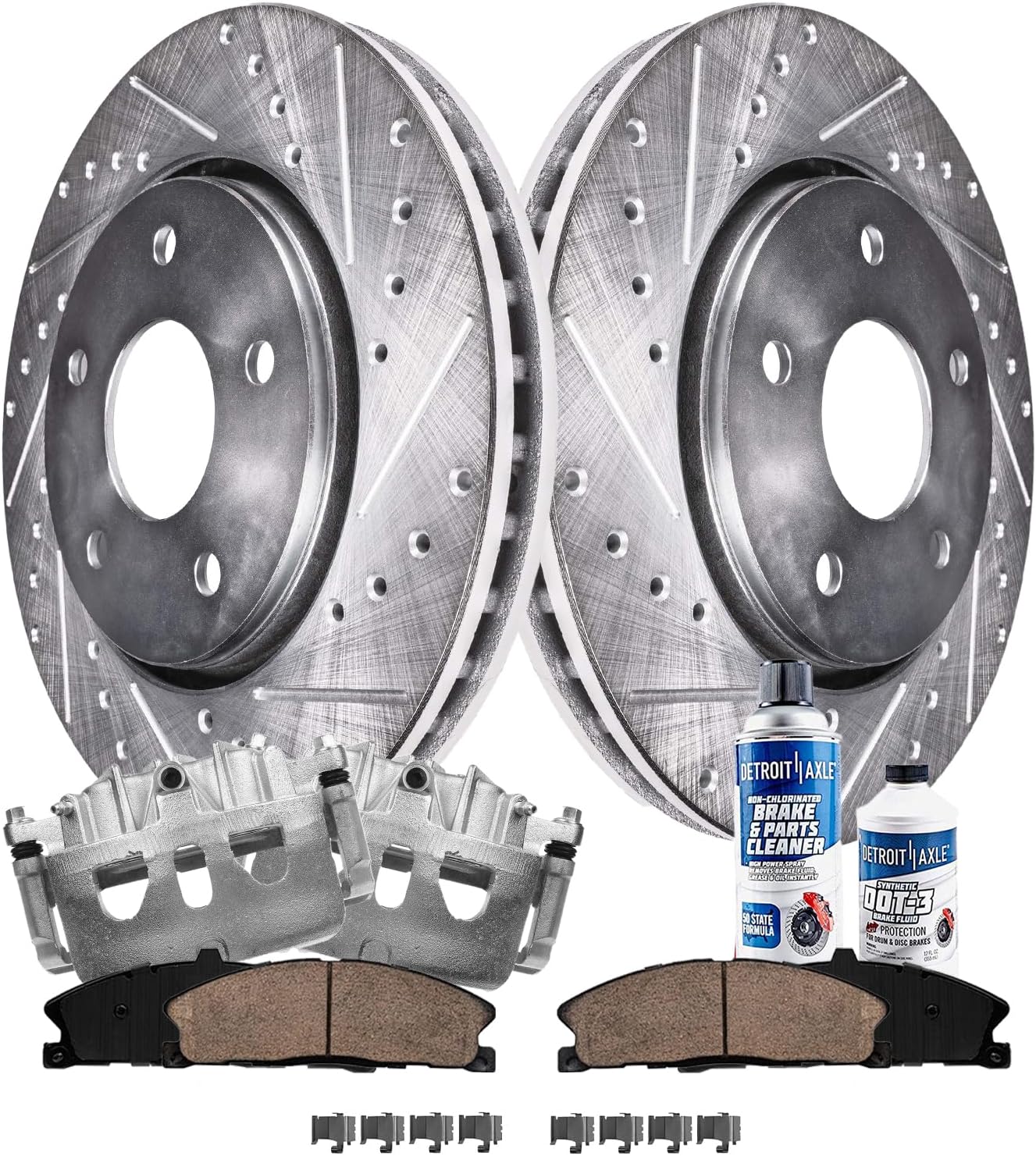 Amazon.com: Detroit Axle - Front Brake Kit for Lincoln MKS MKT Ford ...