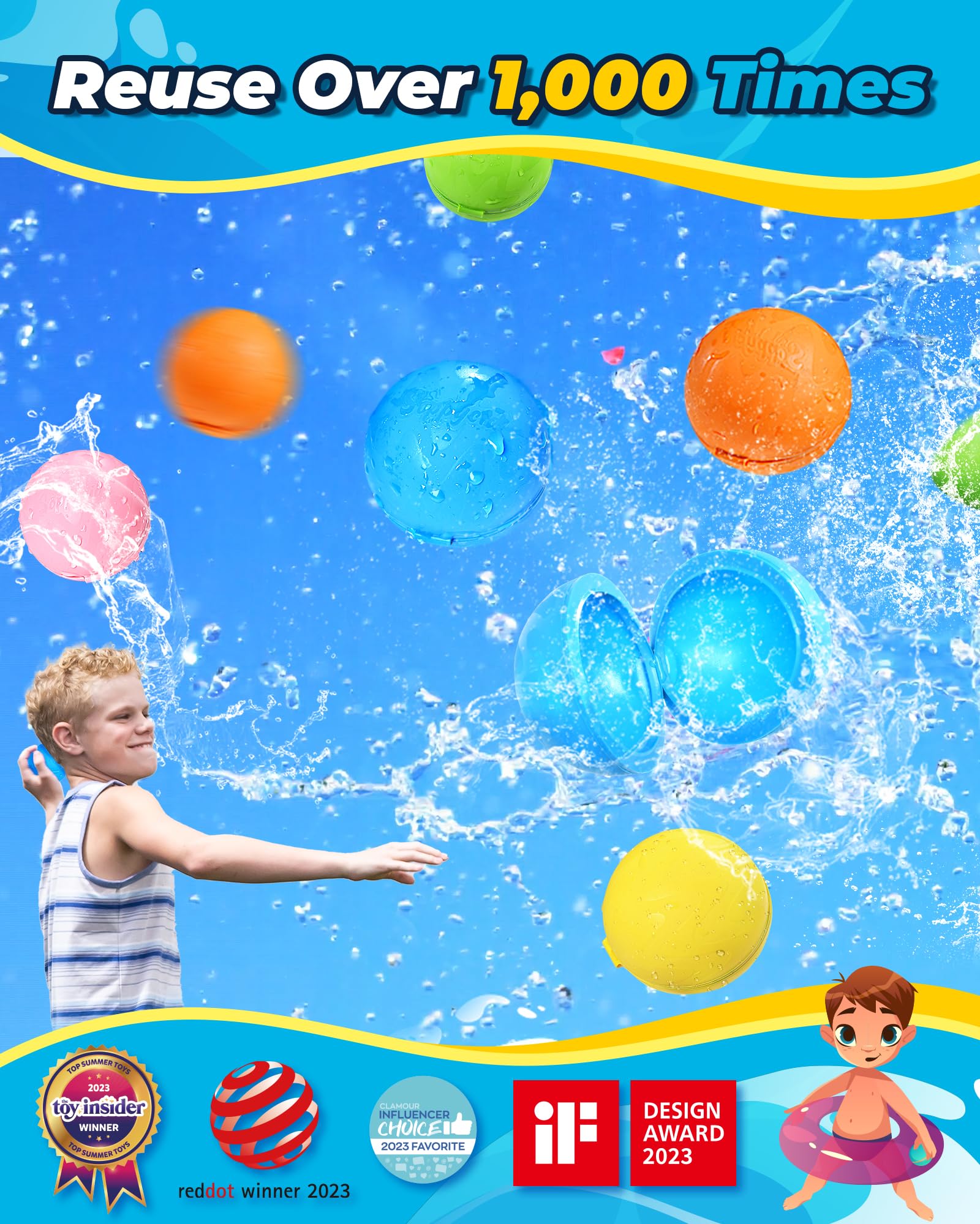 Snapklik.com : 25PC Reusable Water Balloons Quick Fill Self Sealing ...