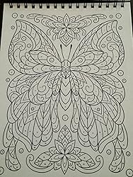 Amazon.com: SOUTHERN LOTUS Color by Number Butterfly & Flower Patterns Spiral Coloring Book ...