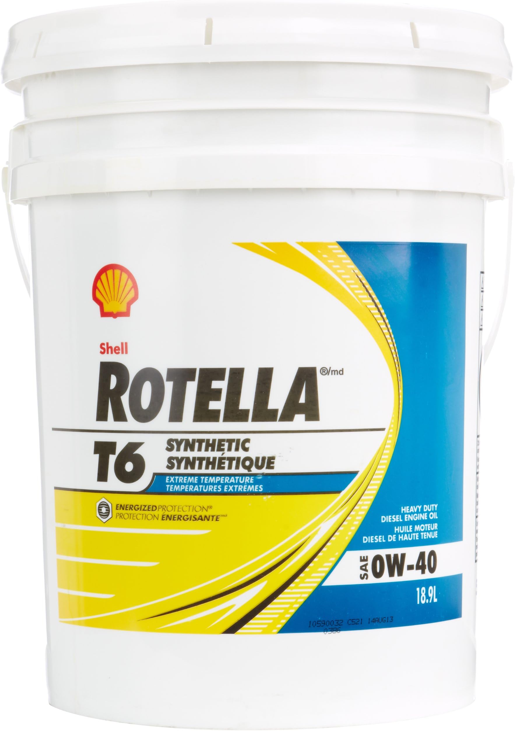 Shell ROTELLA 550036271 T6 Full Synthetic Heavy Duty 0W-40 Engine ...