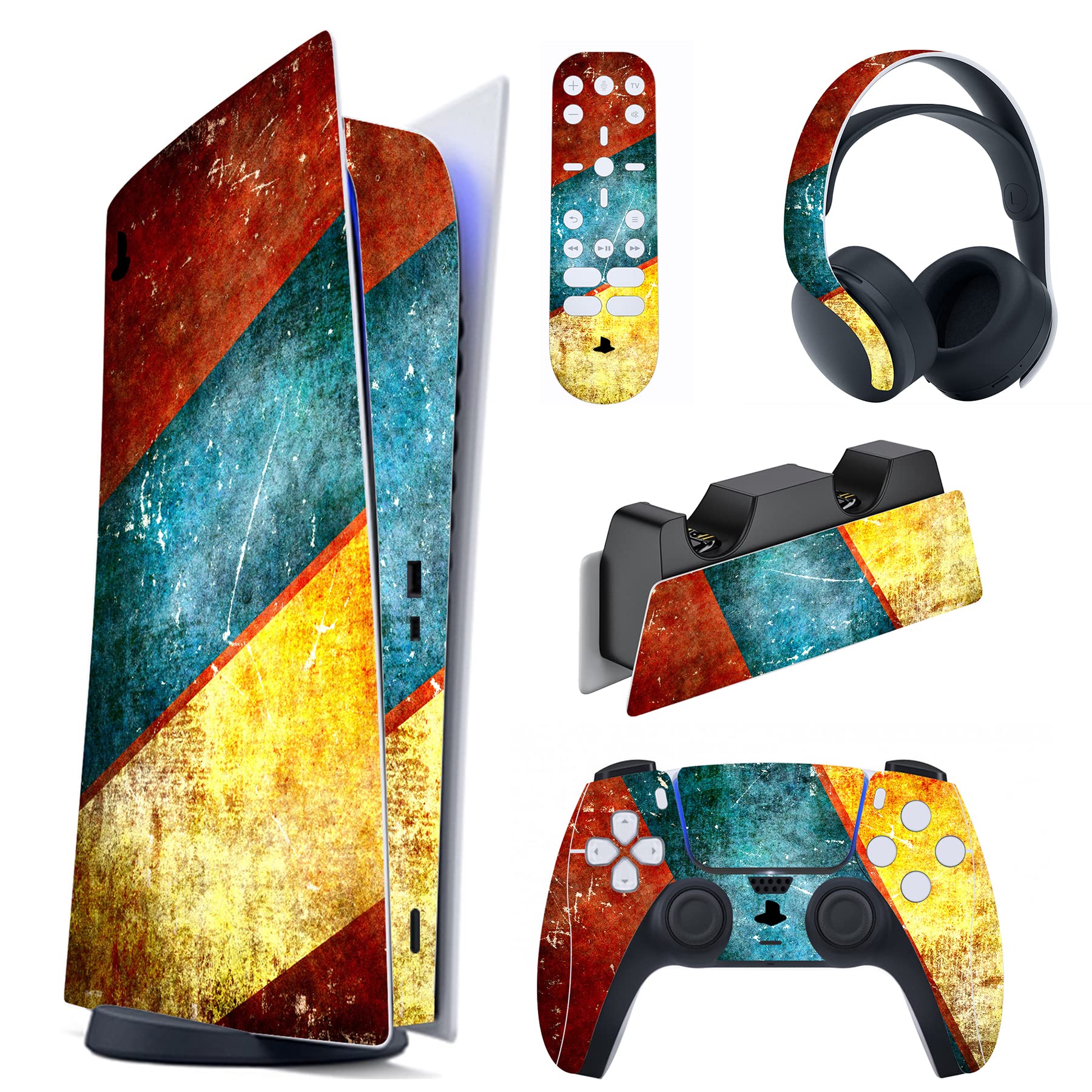 PlayVital Aging Full Set Skin Decal for ps5 Console Digital Edition ...