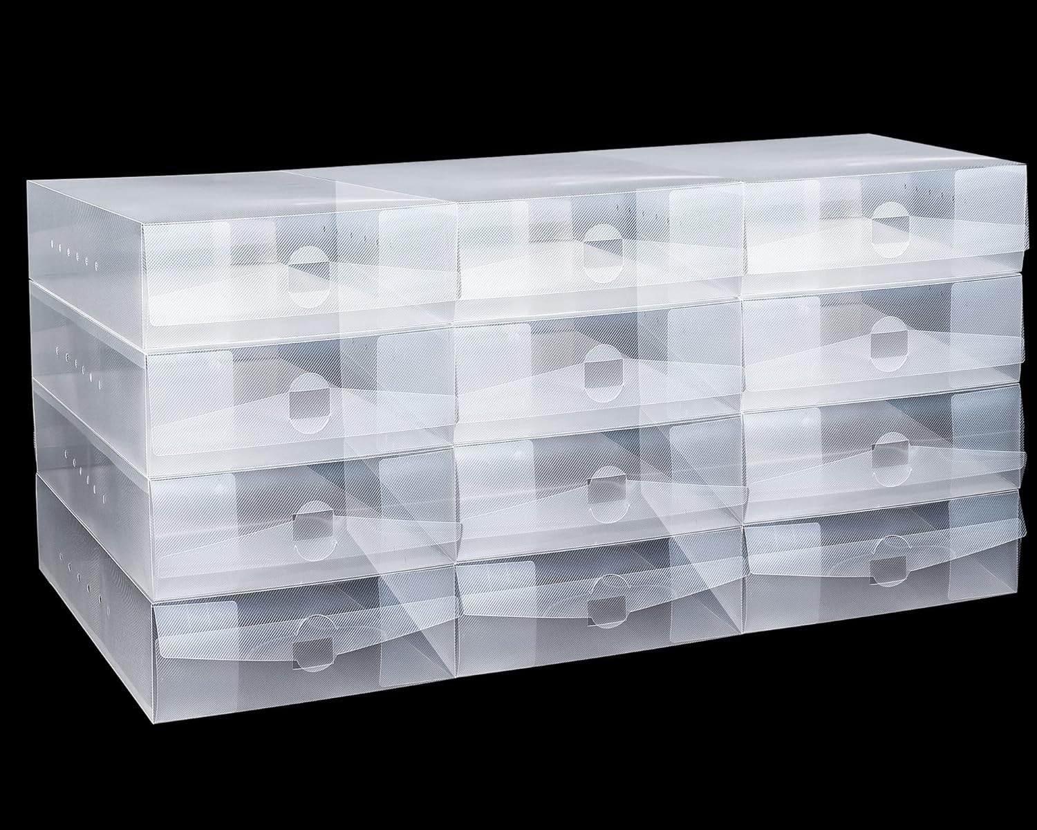 Amazon.com: Shihanee 12 Pcs Women's Boot Box Clear Plastic Stackable ...