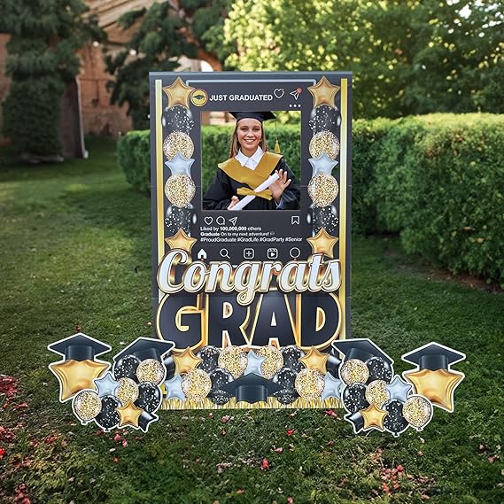 Amazon.com: VictoryStore Jumbo Graduation Standup Photobooth Frame 5FT ...