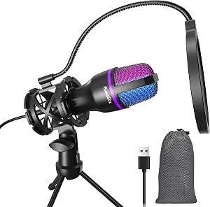 Amazon.com: Gaming USB Microphone for PC - Beginner Online Chat ...