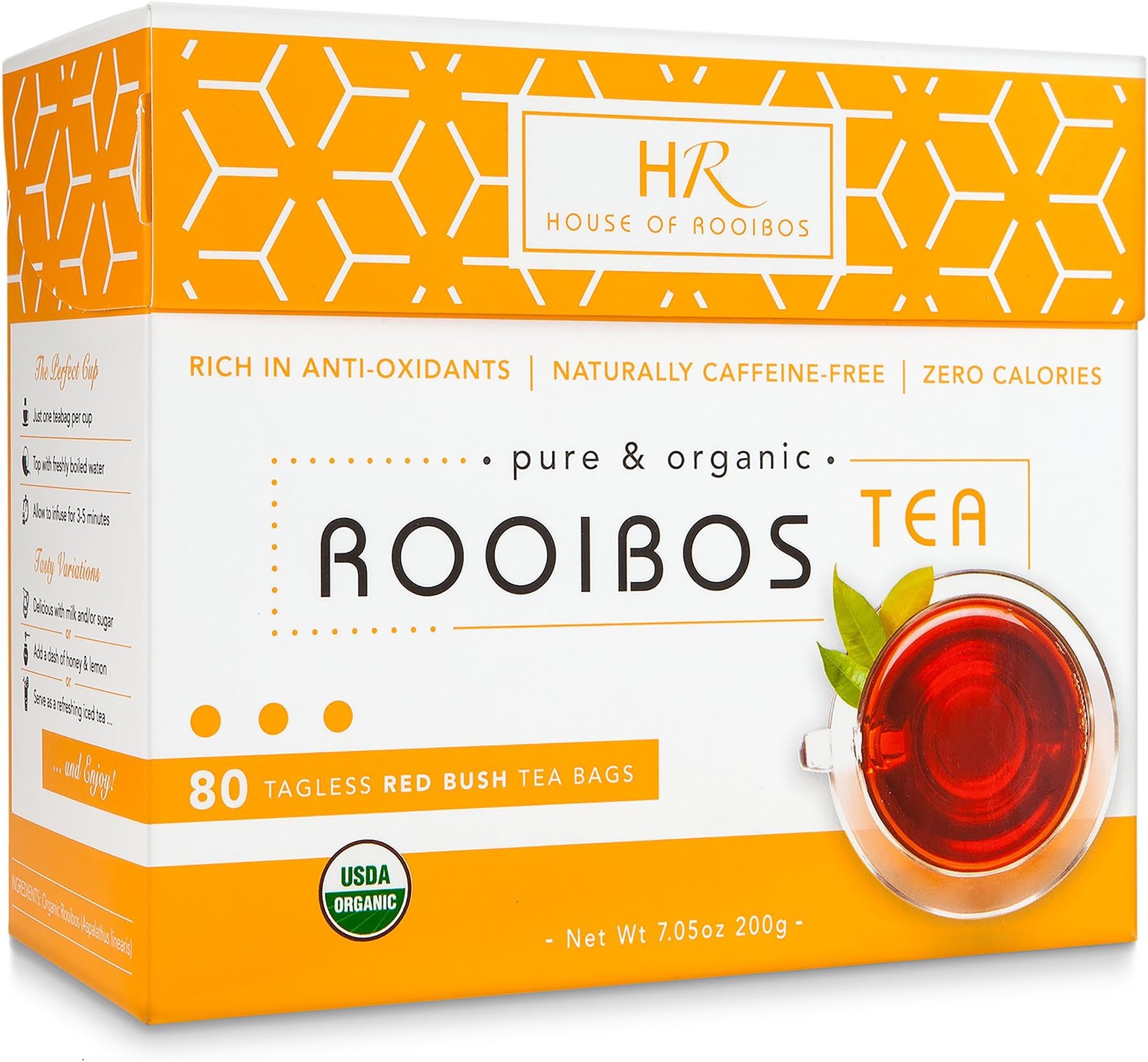 Amazon.com : Freshpak Pure Rooibos Tea 80 Tagless Bags, Pure Premium ...