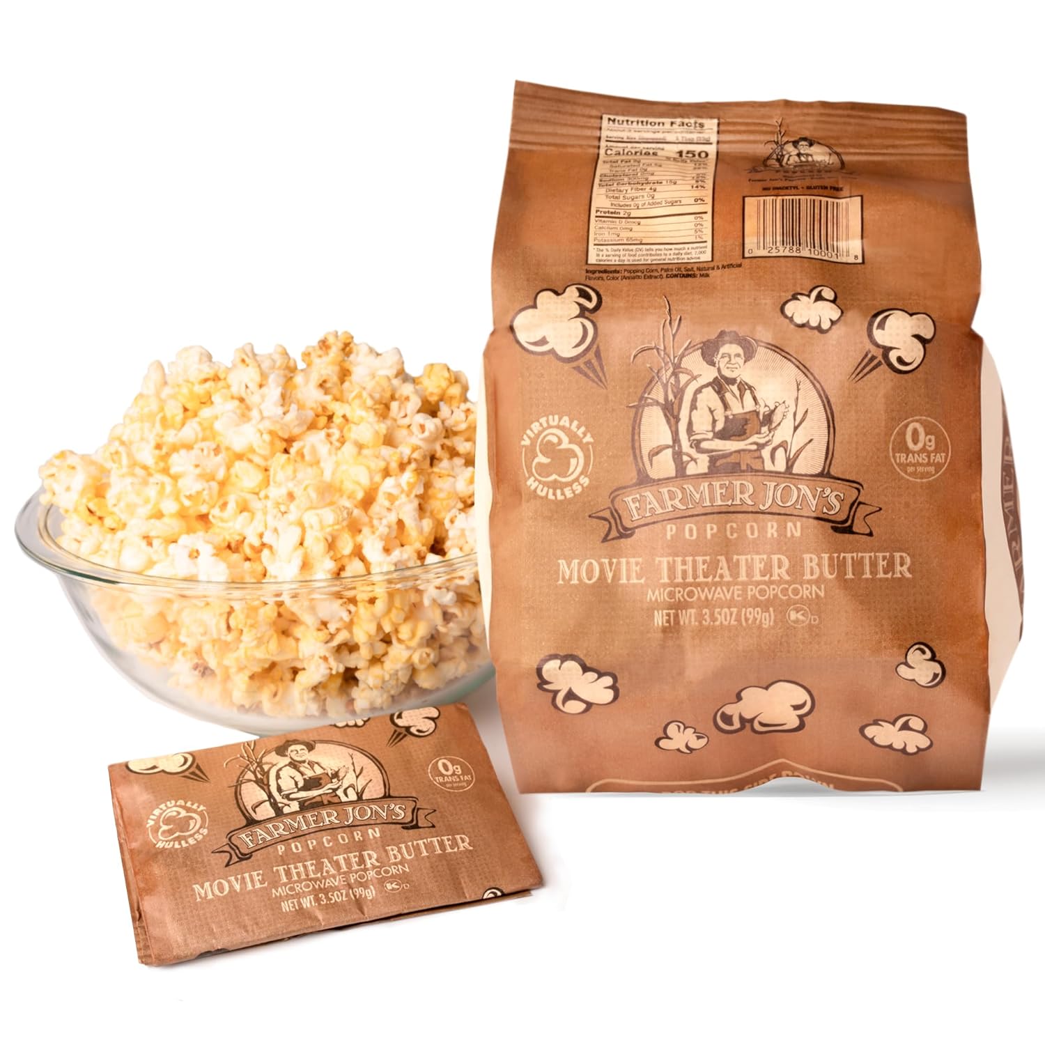 Amazon.com: Farmer Jon’s Microwave Popcorn - Movie Theater Butter ...