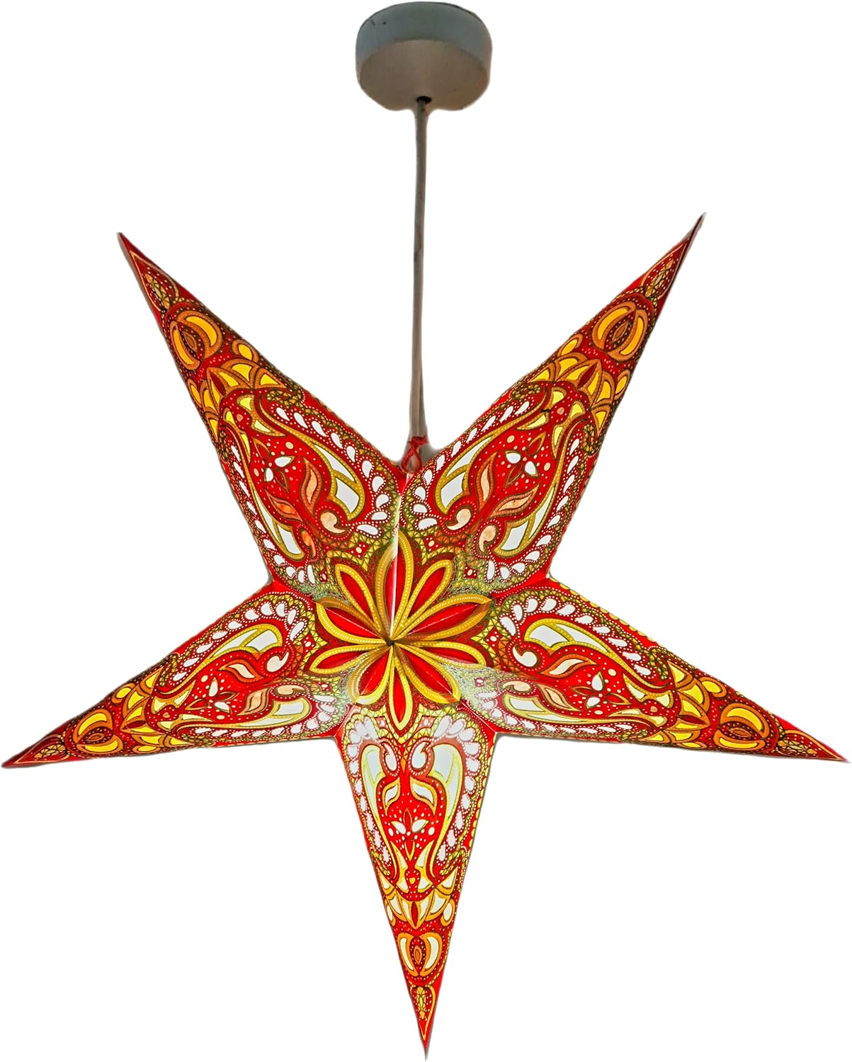 YEPSIO Paper Star Lantern Lampshade Ceiling Light Shades Large 60cm ...