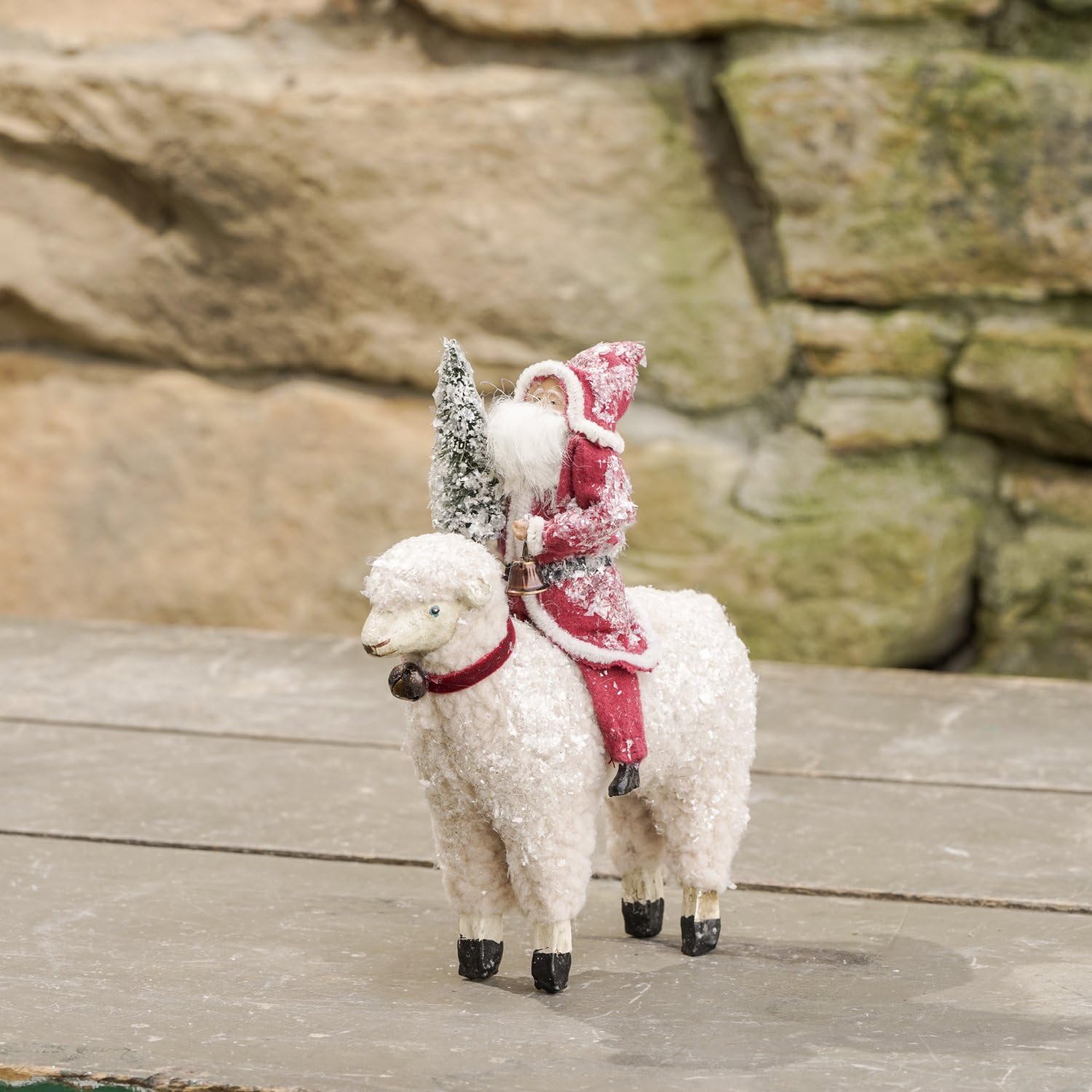 Amazon.com: Ragon House Santa On Sheep : Home & Kitchen
