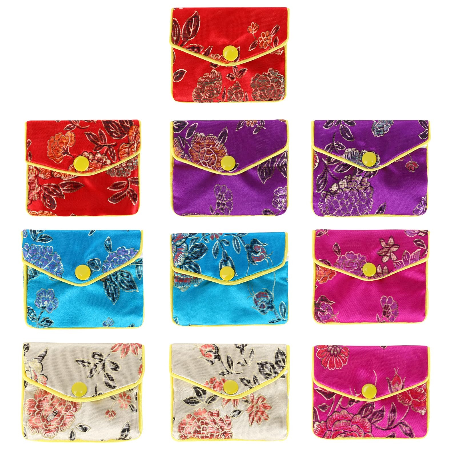 Amazon.com: LETURE Jewelry Silk Purse Pouch Gift Bags, Small Travel ...