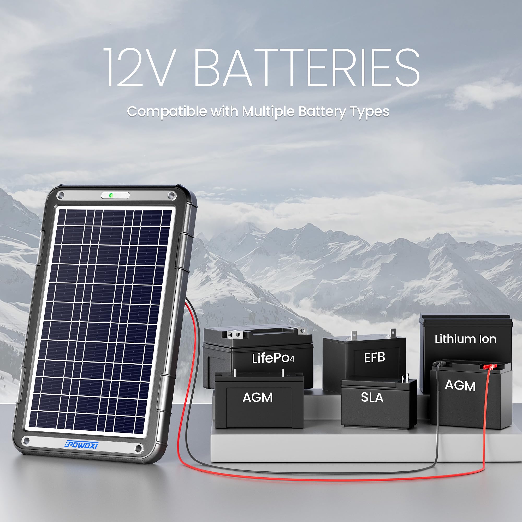 Snapklik.com : Upgraded MPPT 12W Solar Battery Trickle Charger ...