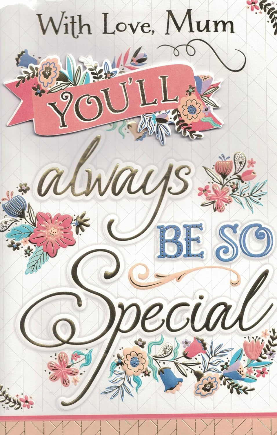 Extra large mum birthday card. 8 page insert. 7.5 x 12 inches. OE ...