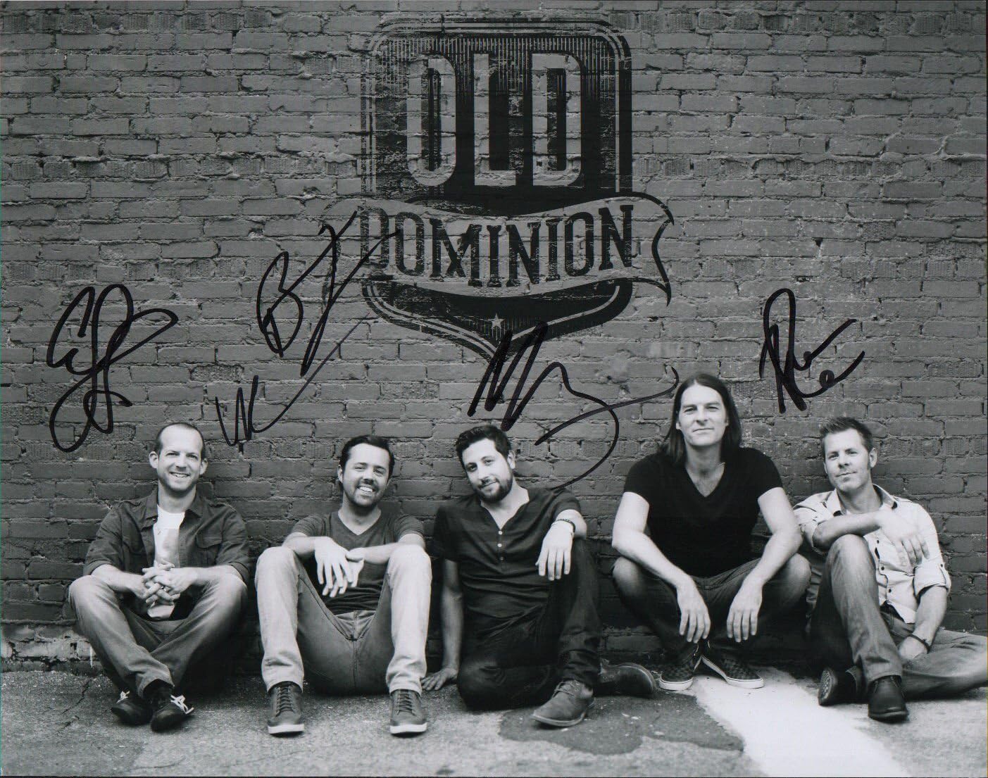 Old Dominion country rock band REAL hand SIGNED 11x14 poster photo ...