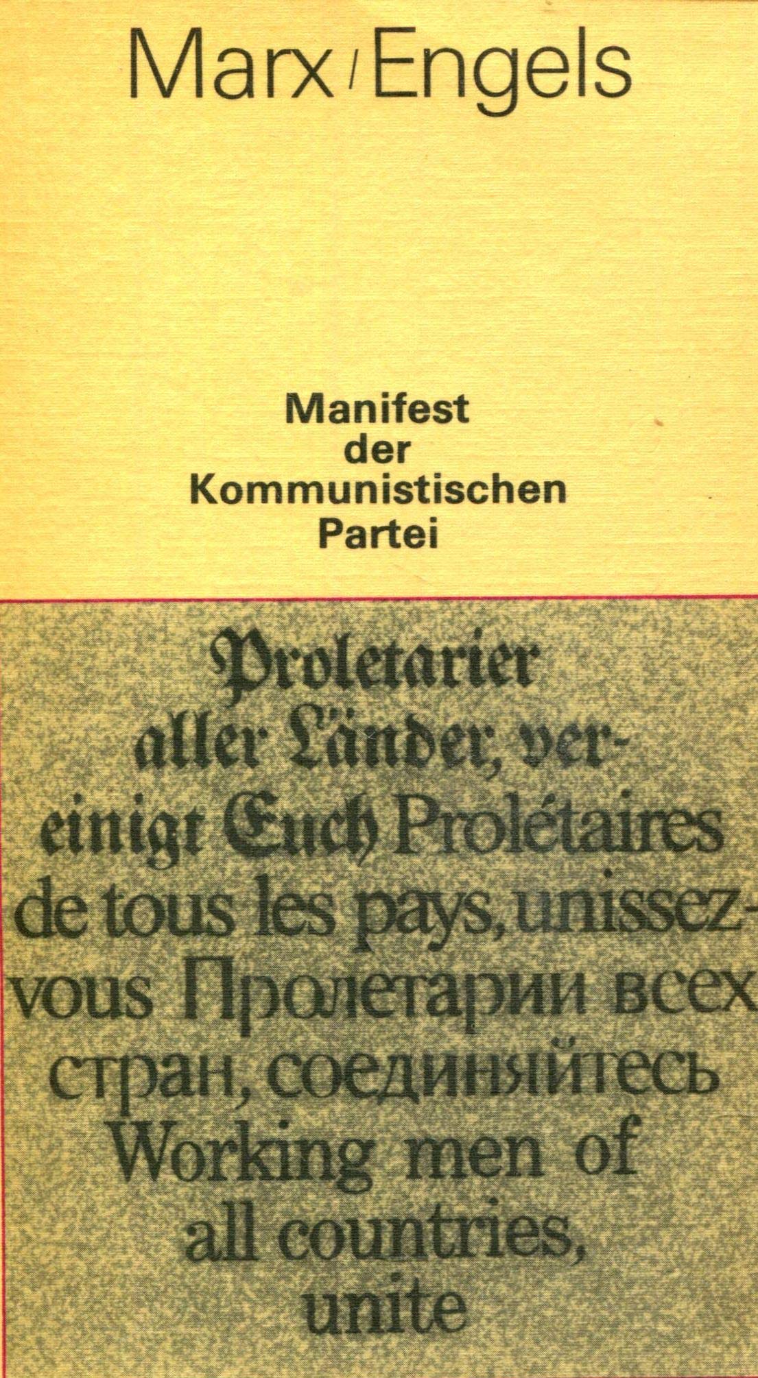 Das kommunistische Manifest : Marx, Karl, Engels, Friedrich: Amazon.de ...