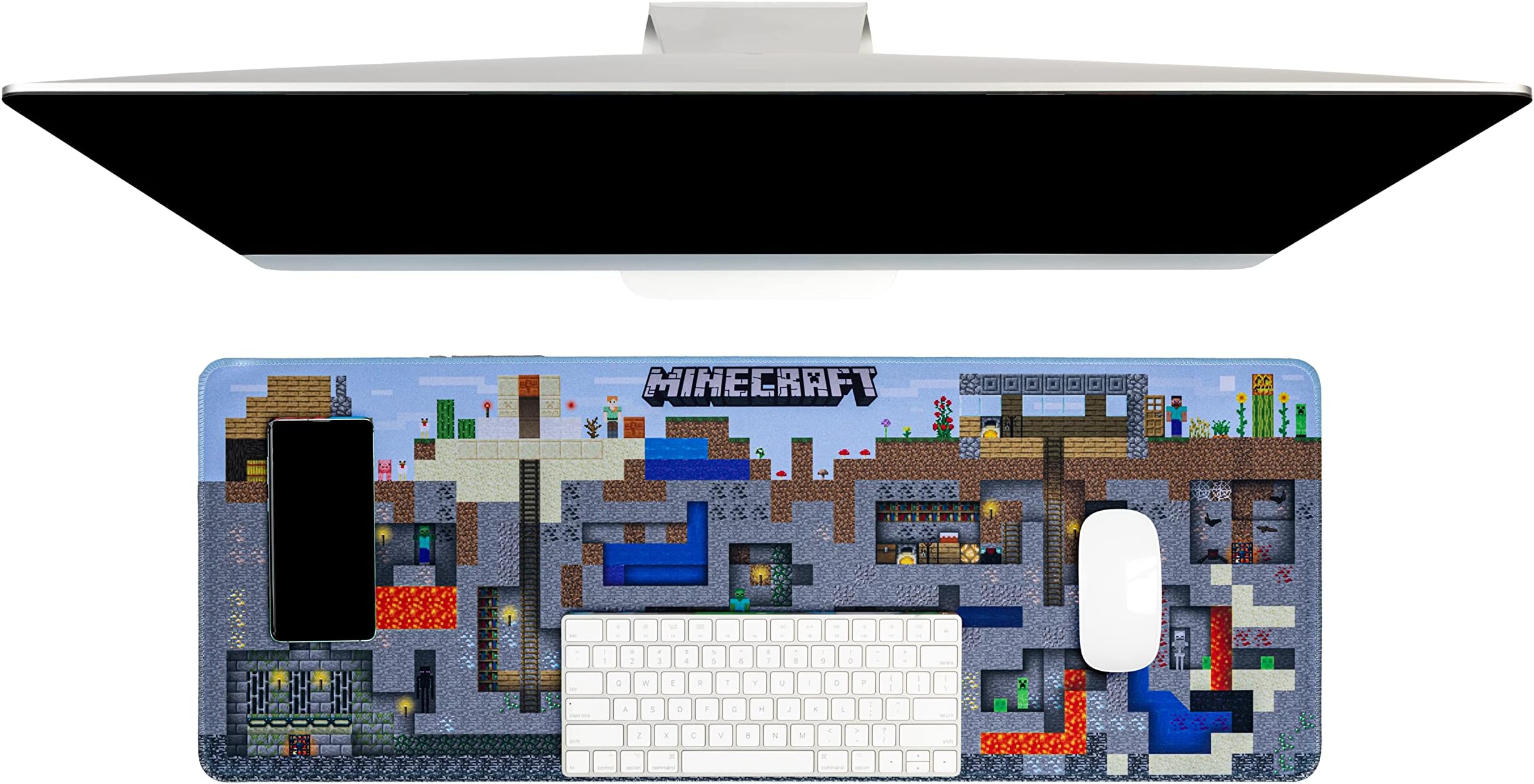 Minecraft World Desk Mat - Officially Licensed Keyboard and Mousemat ...