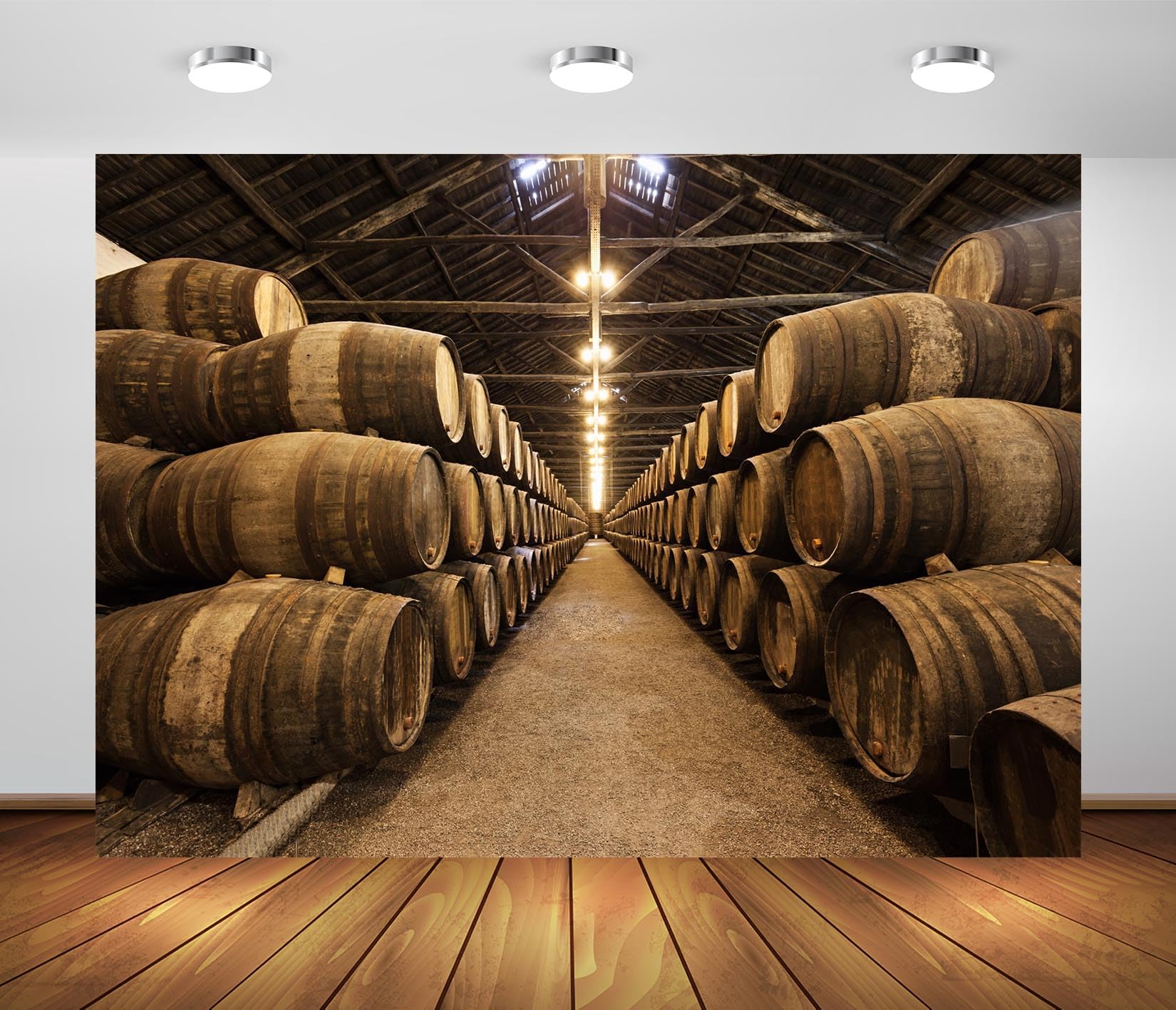 Amazon.com : BELECO 6x4ft Fabric Vintage Wine Cellar Backdrop Old ...