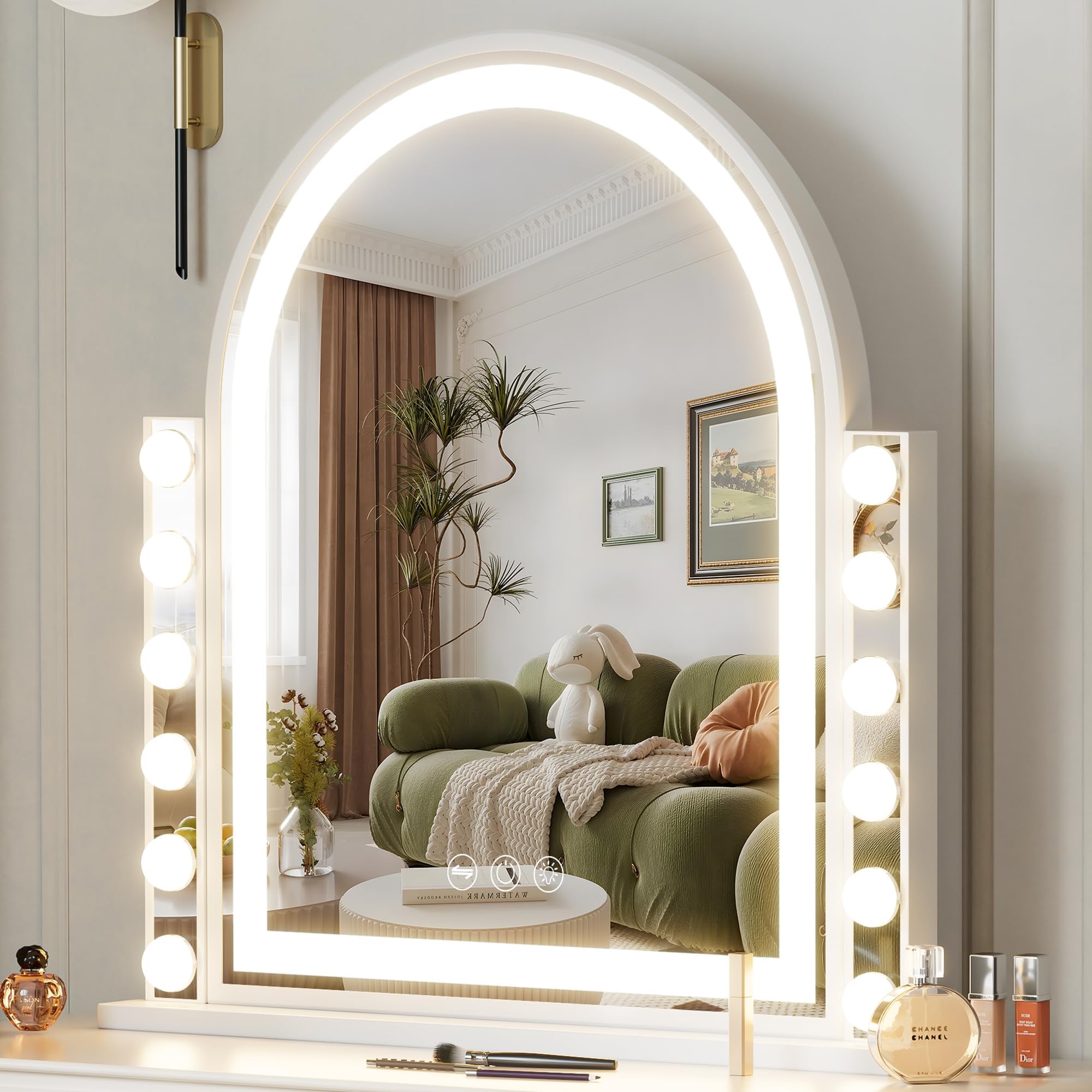 Amazon.com : GAOMON Vanity Mirror with Lights 19.6"x15.7" LED Makeup ...