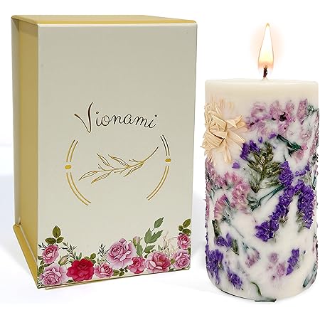 Amazon.com: LAWA Swirl Candle - Large Beautiful Handmade Pillar Scented ...