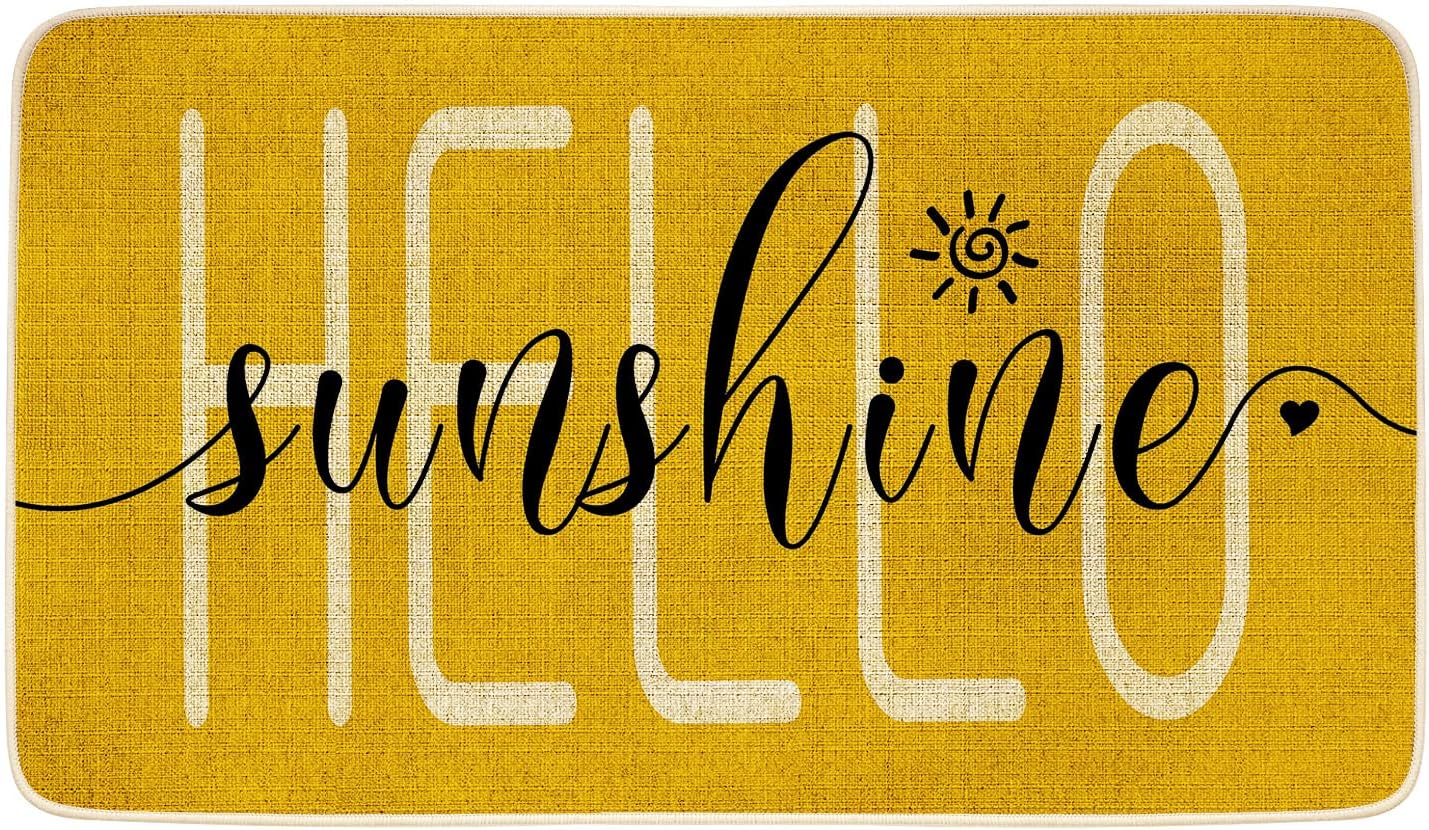Amazon.com: Mloabuc Hello Sunshine Door Mat Summer Funny Text Indoor ...