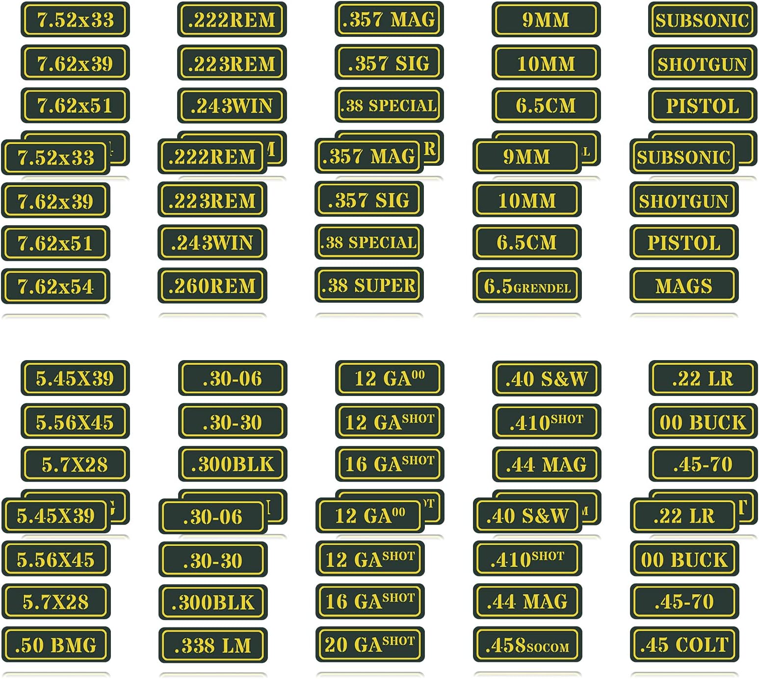 Amazon.com: VulgrCo Create Your Own Ammo Reloading Identification Decal ...