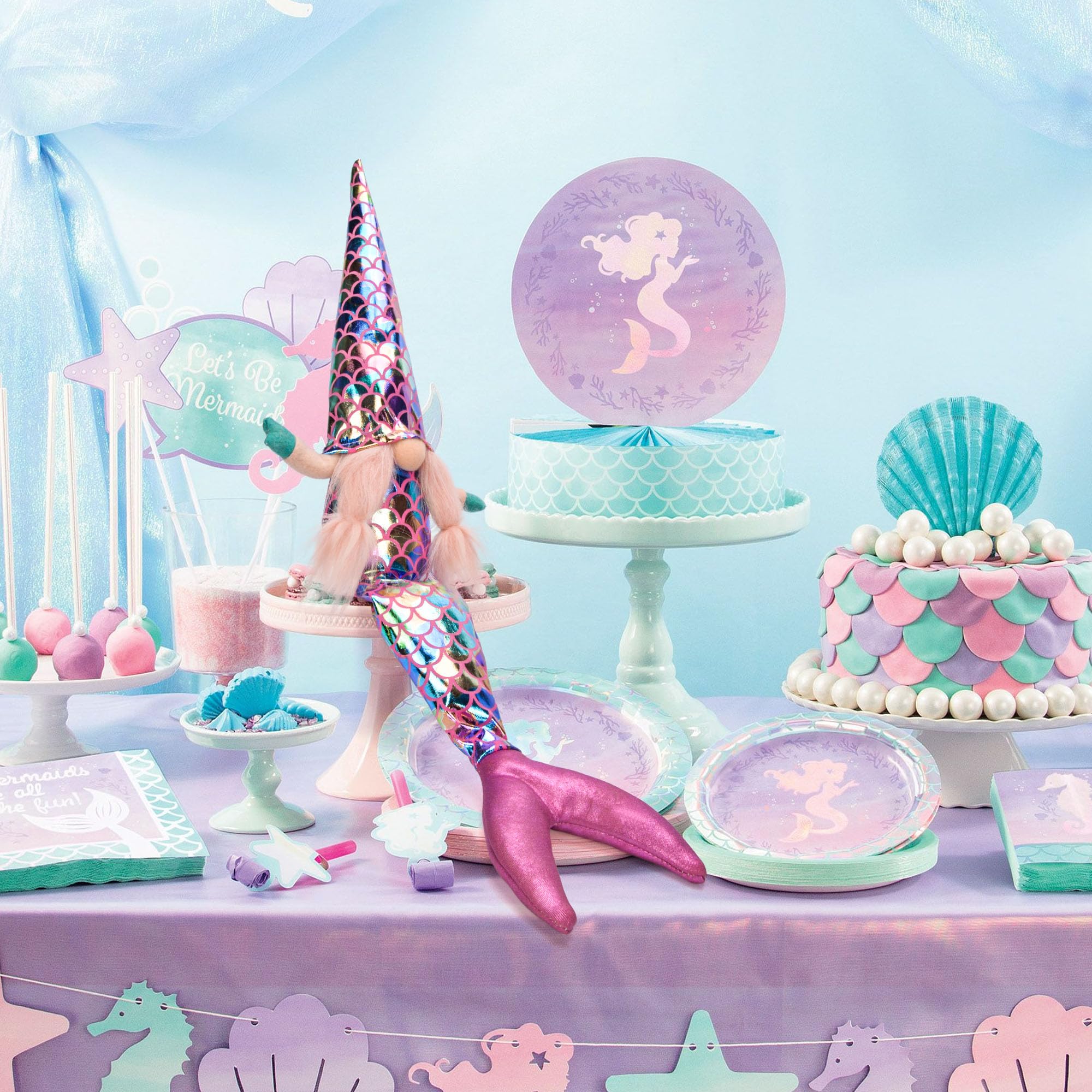 Amazon.com: Noideeer 22 Inch Mermaid Gnome Plush Decorations for Home ...