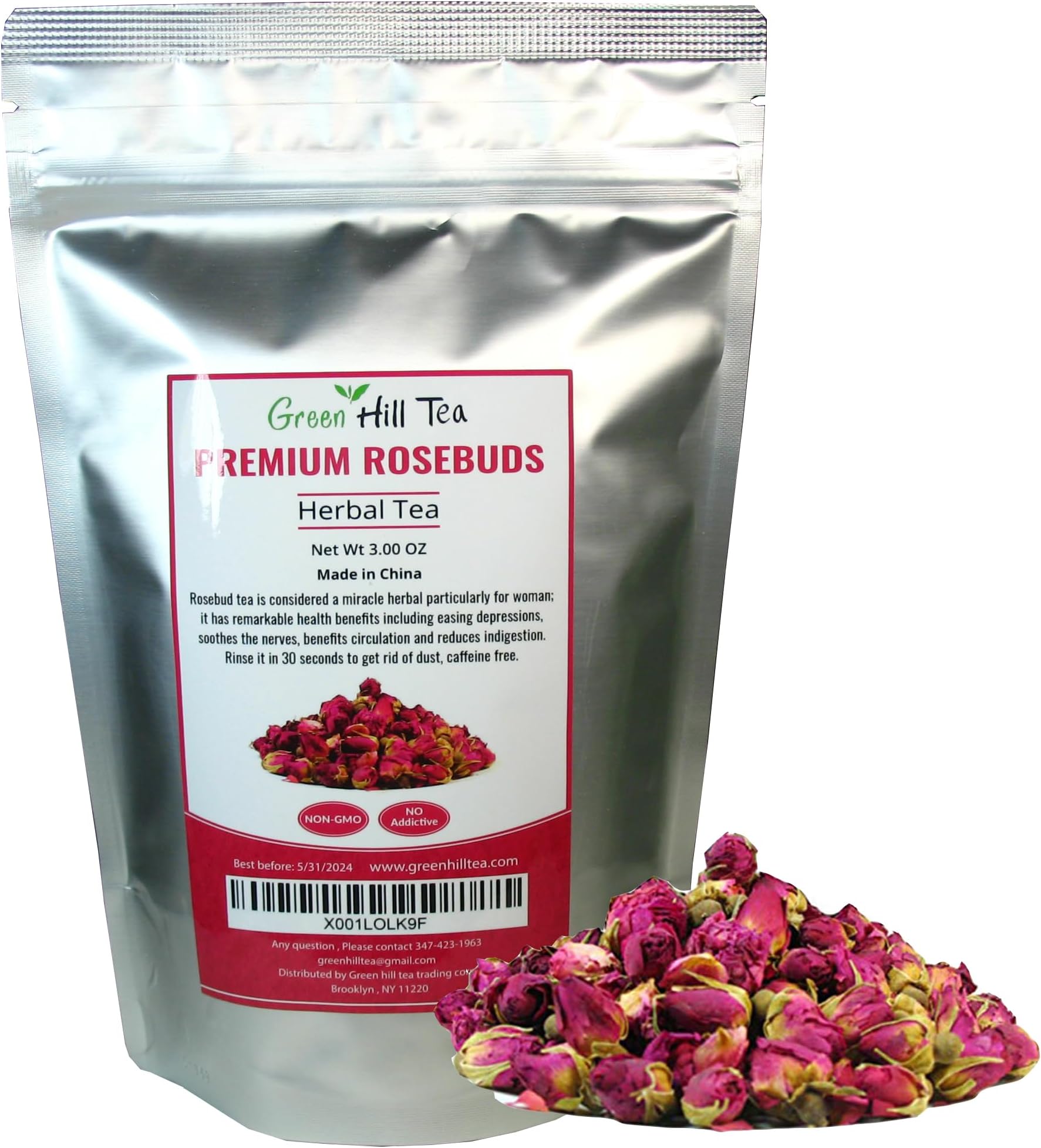 Amazon.com : Greenhilltea Premium Dried Rose Buds Rosebud Flower Herb ...