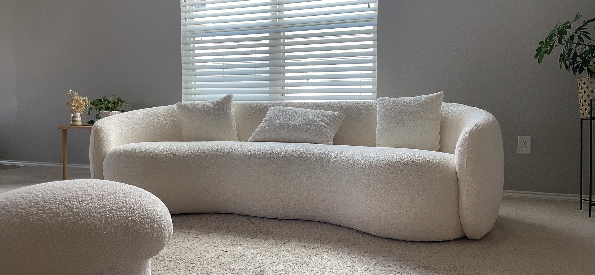 $73/mo - Finance LyuHome 124.8" Curved Sofa Couch for Living Room ...