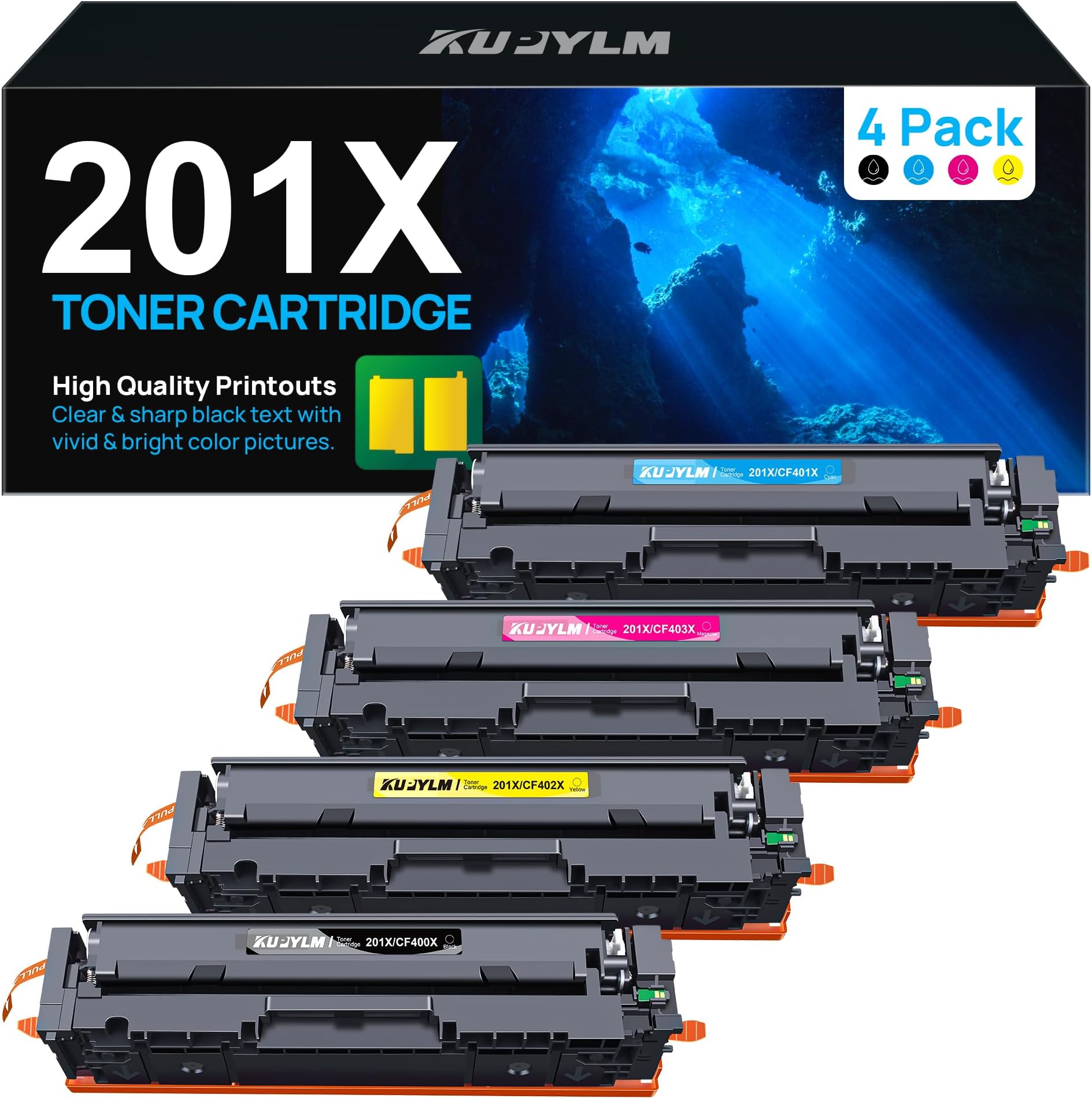 HP 201A CF400A, Cartuccia Toner Originale HP da 1420 Pagine ...