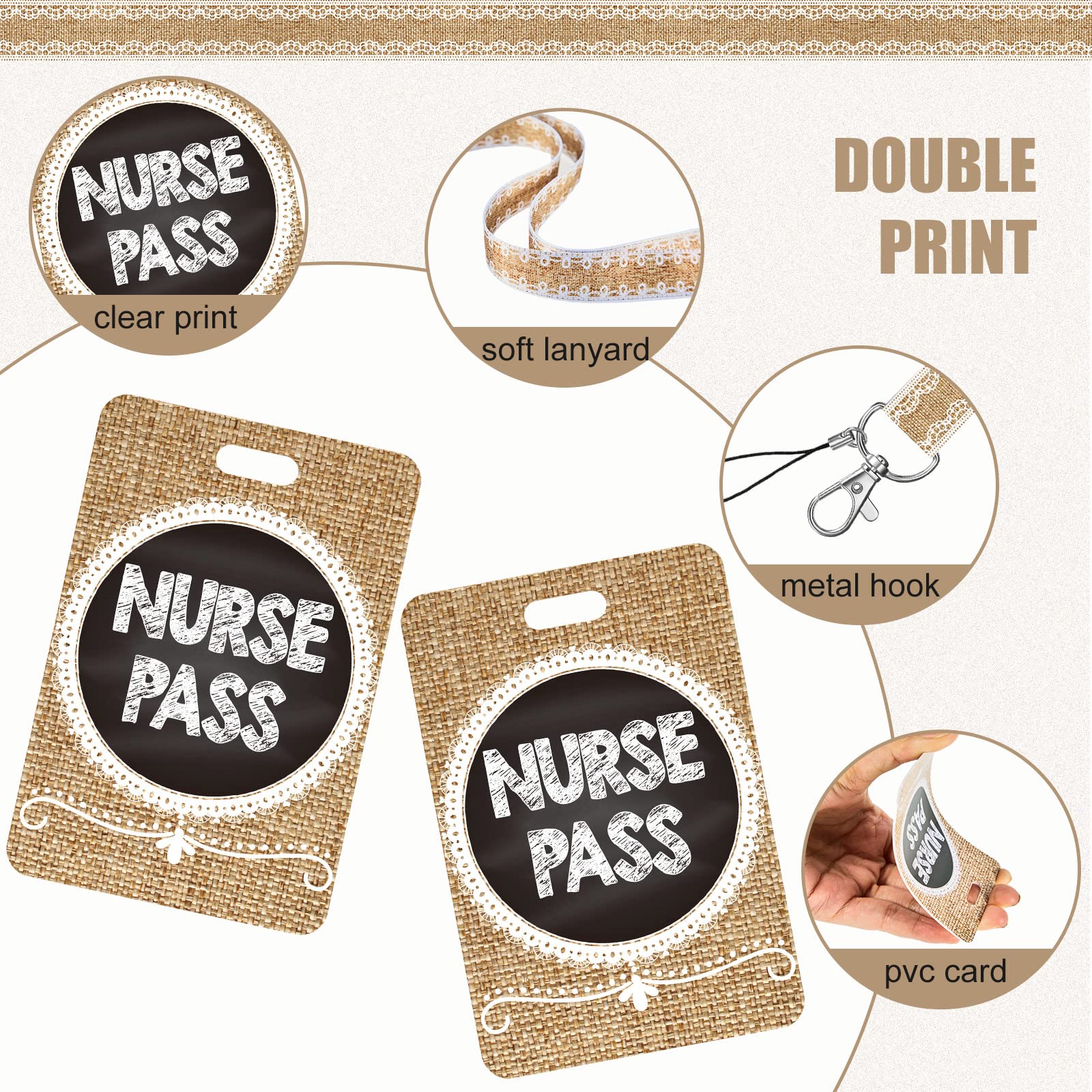 Snapklik.com : Teling 8 Sets Hall Pass Lanyards And School Passes Set ...