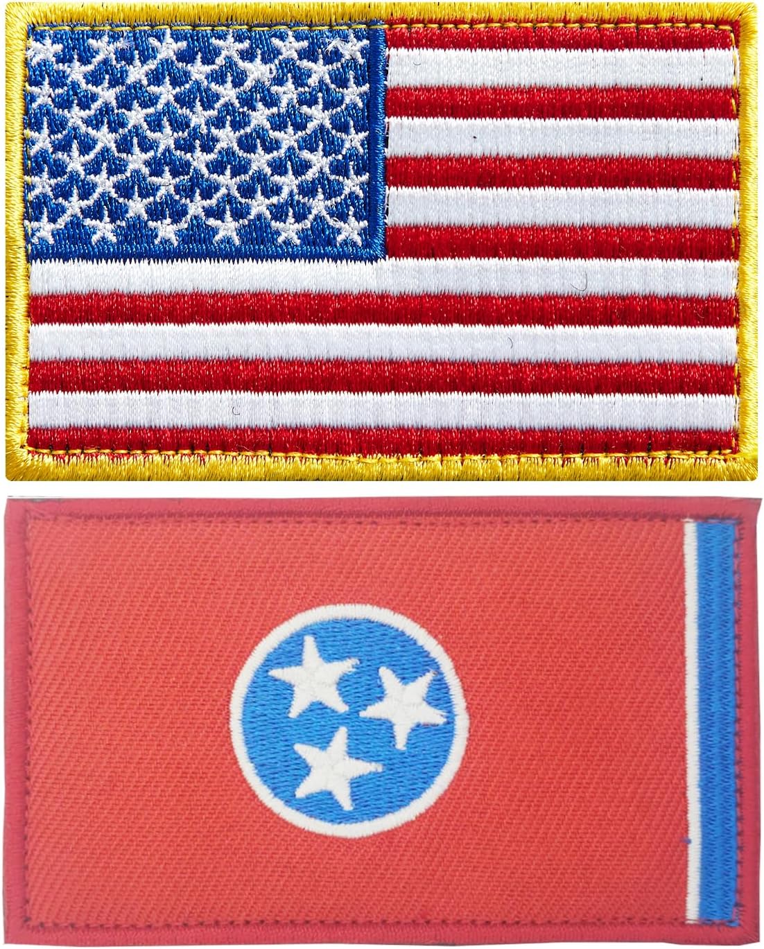 Amazon.com: stidsds 2 Pack American US Tennessee Flag Patch USA Tennessee TN State Flags ...