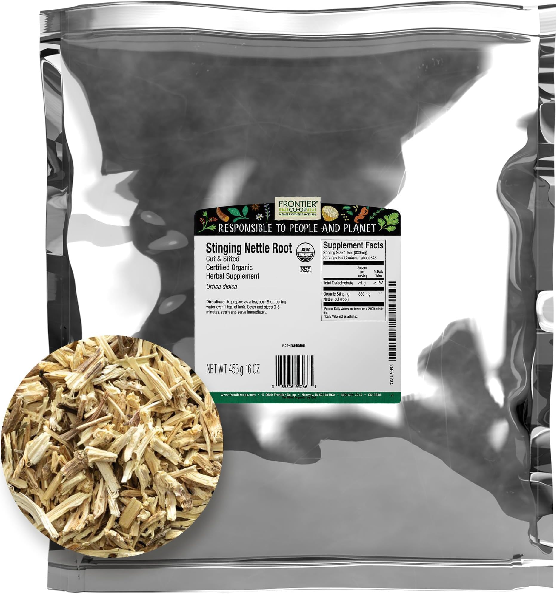 Amazon.com: Frontier Co-op Organic Cut and Sifted Stinging Nettle Root ...