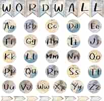 Word Wall Bulletin Board Set Alphabet Classroom Decoration 128 Pcs ...