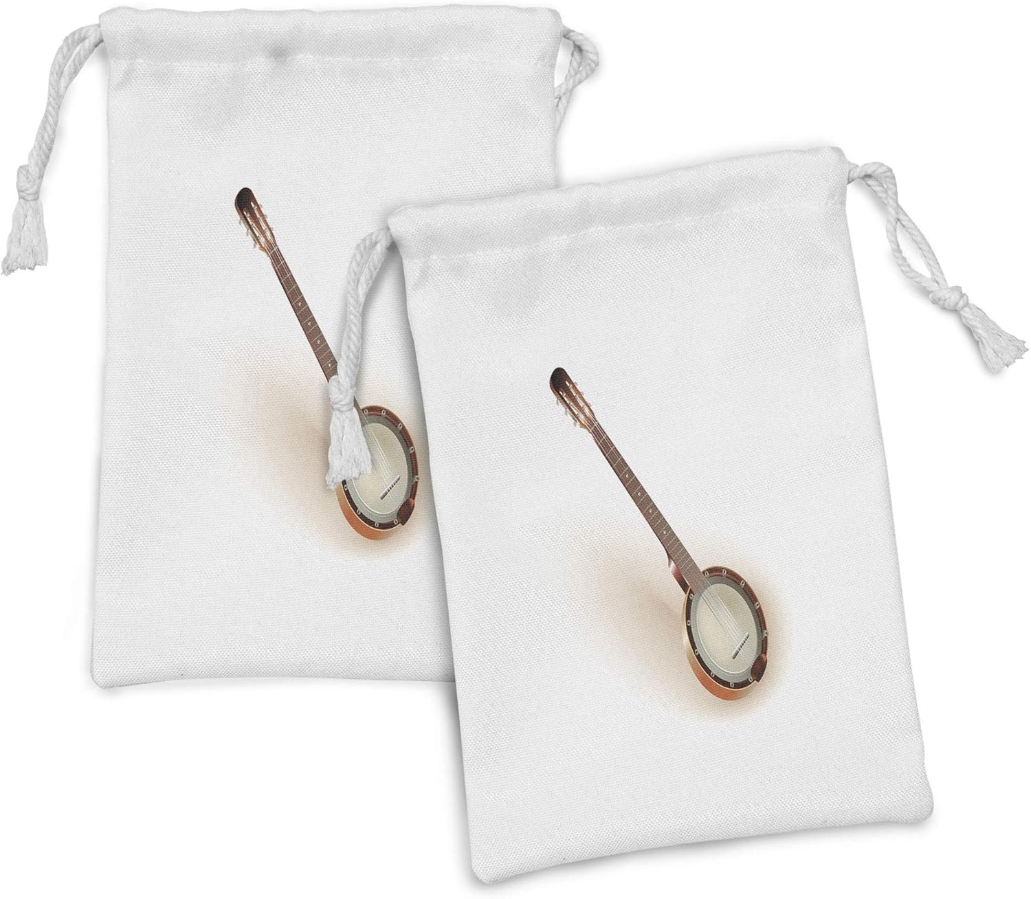 Amazon.com: Lunarable Banjo Fabric Pouch Set of 2, Traditional Six ...