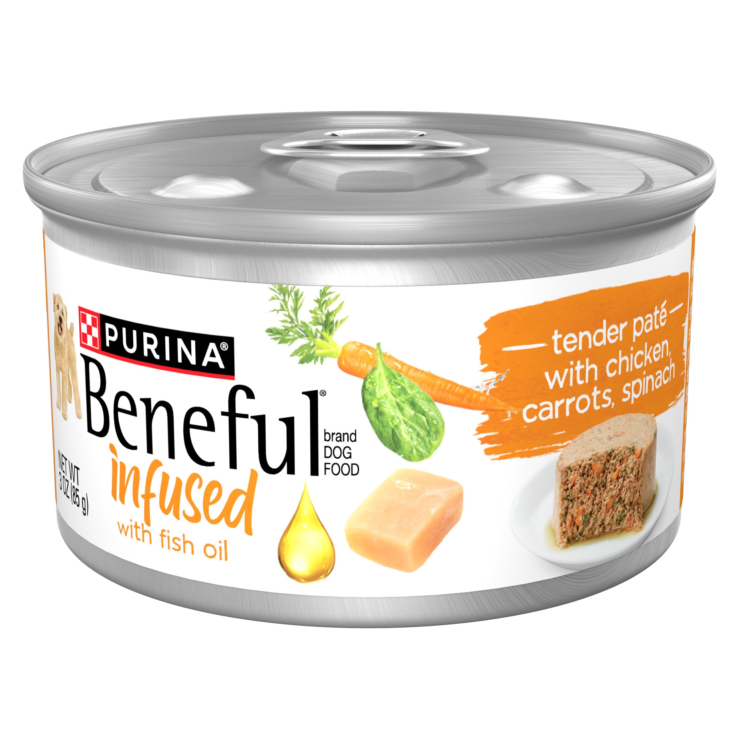 Purina Beneful Infused Wet Dog Food Pate with Real Chicken, Carrots and ...