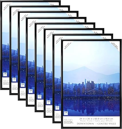 Amazon.com - 24” x 36” Plastic Poster Frame by Studio Décor - Includes Pre-attached Hanging ...