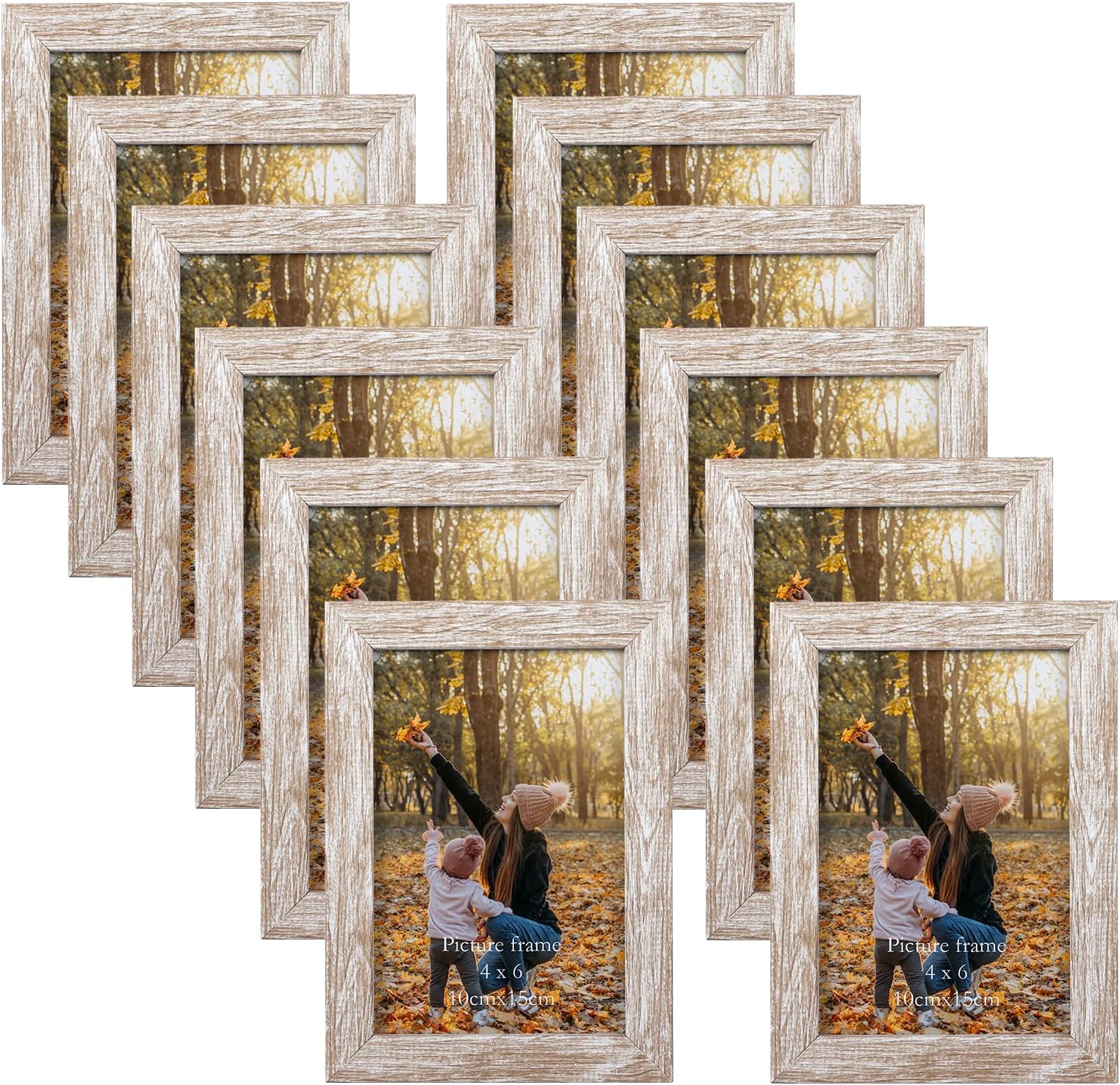EGOFINE 8x6 Photo Frames Rustic - Distressed Frames 8x6 with Real Glass ...