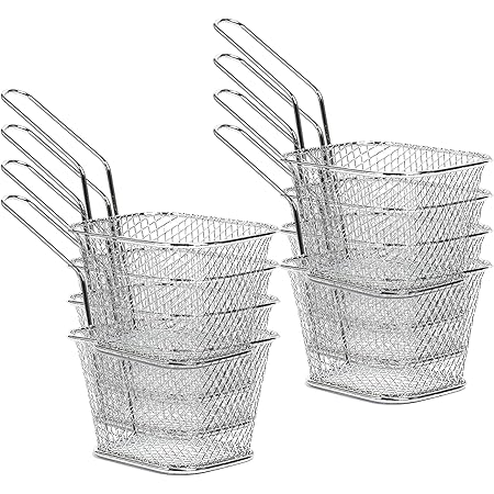 Amazon.com: Stainless Steel Mini Square Fry Basket French Fries Holder ...