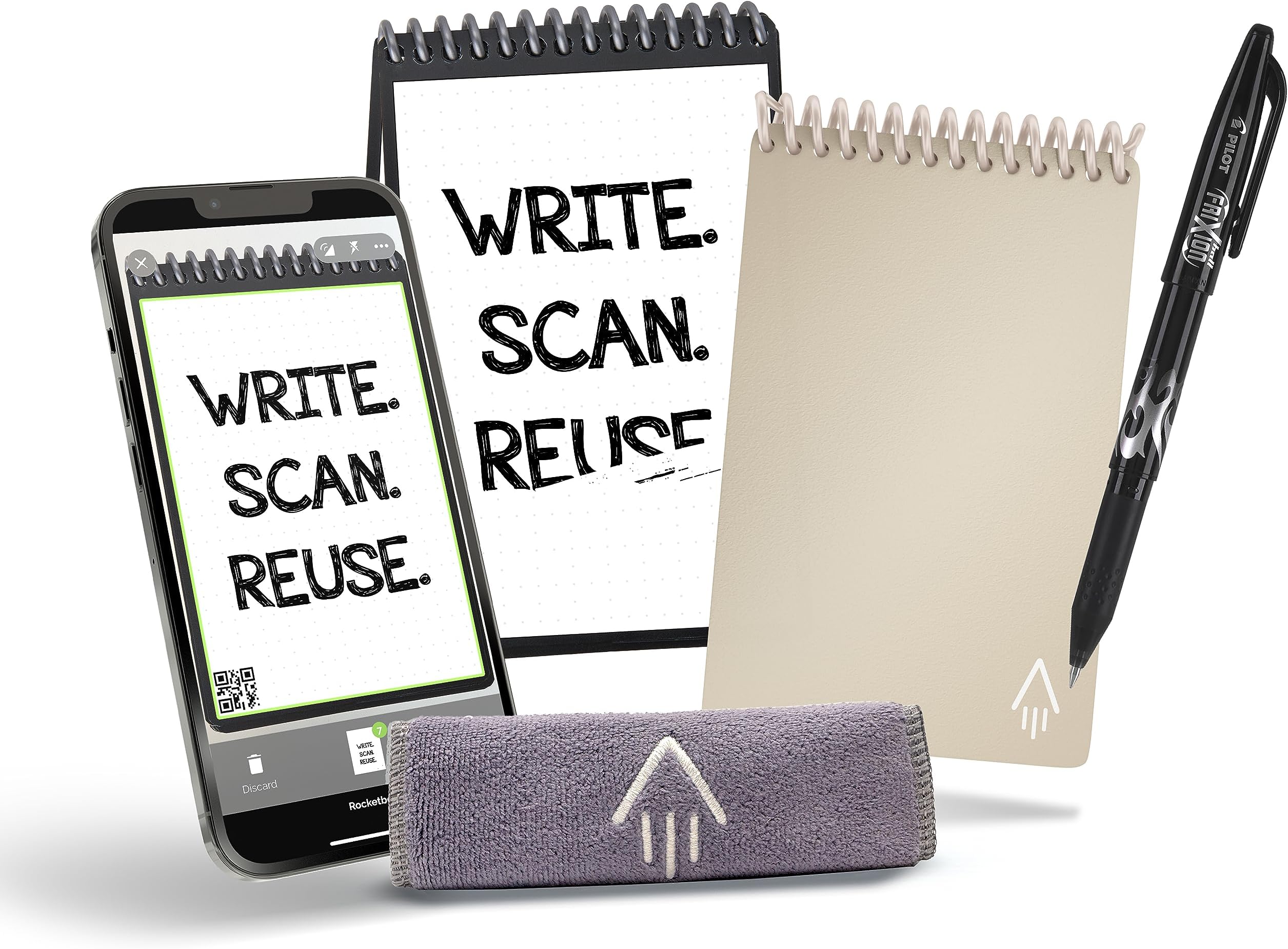 Amazon.com : Rocketbook Smart Reusable Notebook, Mini Spiral Notebook ...