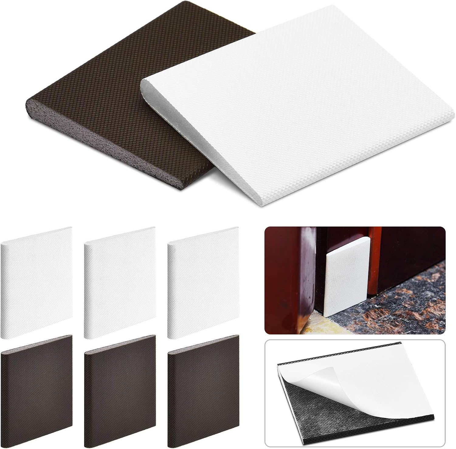 Amazon.com: 6 Pieces Door Corner Seal Exterior White and Black Door ...