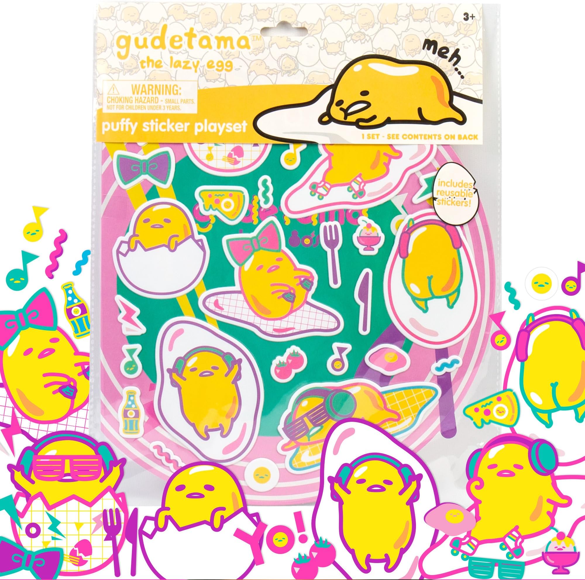 Amazon.com: 120Pcs Japanese Lazy Egg Stickers, Cute Gudetama Stickers ...