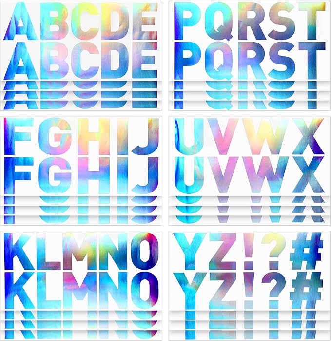 Amazon.com: Chinco 232 Pieces 24 Sheets Letter Stickers Large Bulletin ...