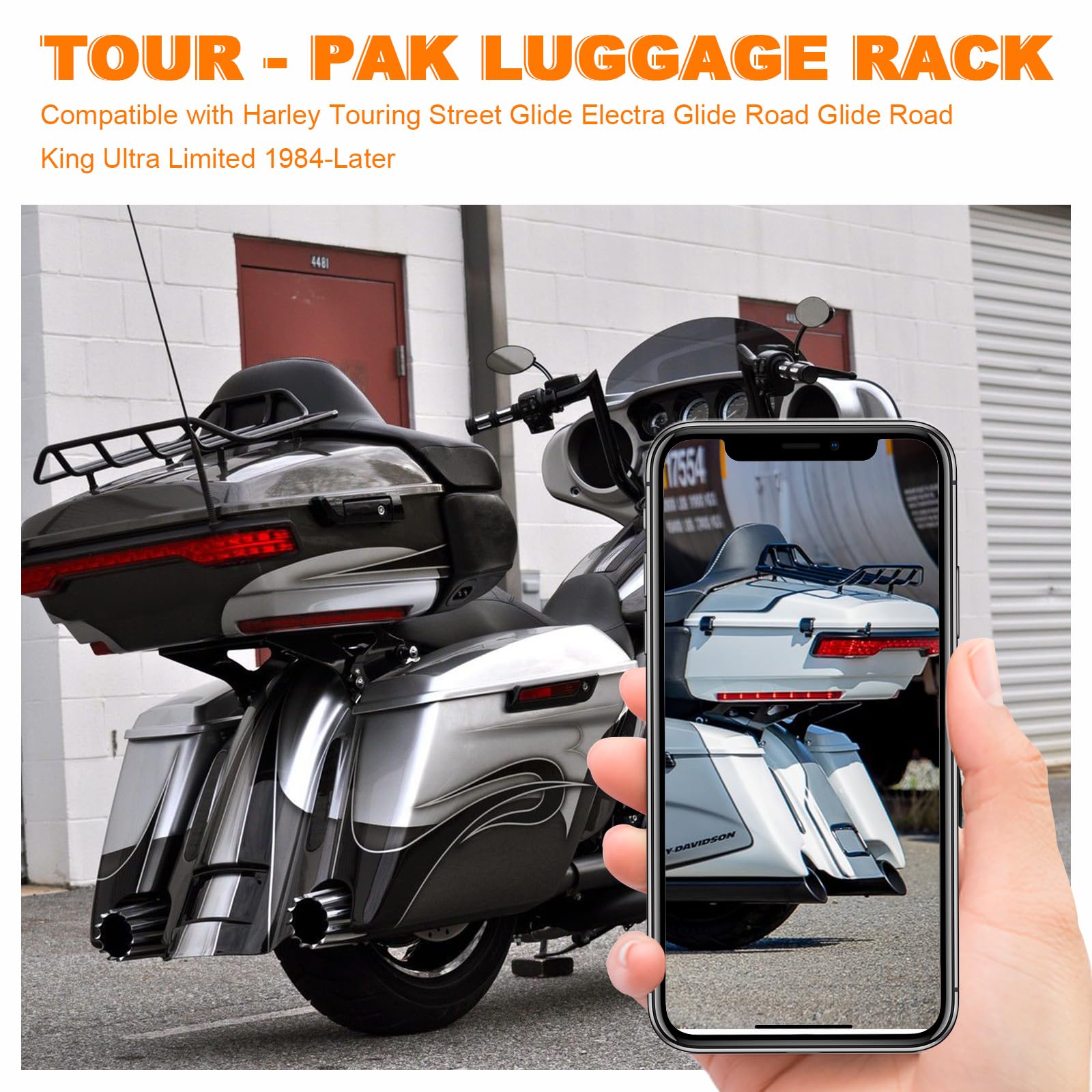 Snapklik.com : Eumti Motorcycles Air Wing Tour-Pak Black Luggage Rack ...