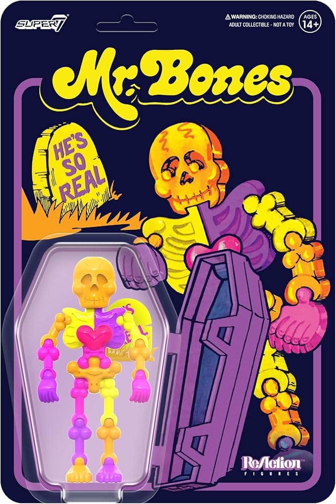Amazon.com: Super7 Mr. Bones (Fluorescent) - 3.75" Mr. Bones Action ...