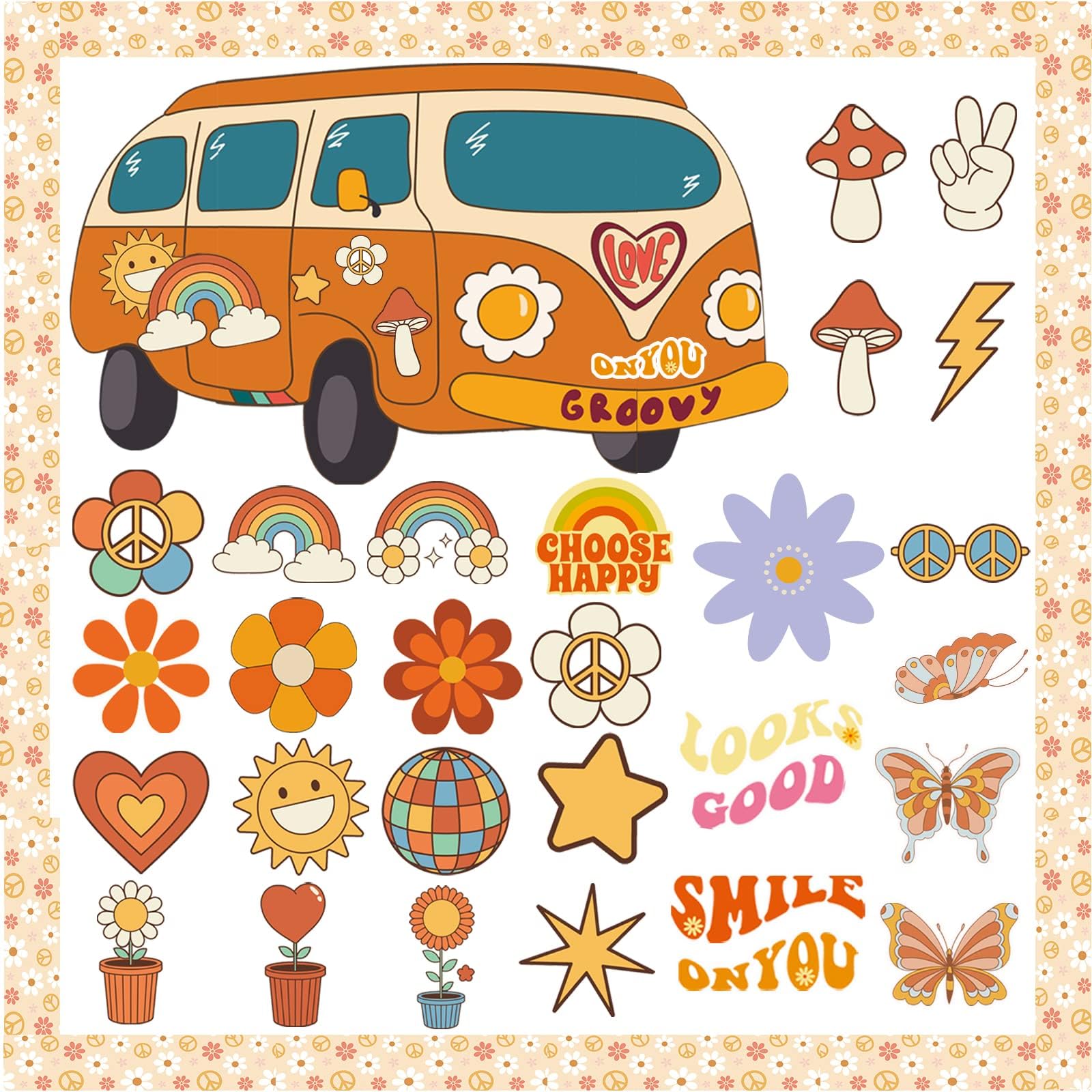 Amazon.com: Vintage Boho Classroom Bulletin Board Decoration Kit Retro ...