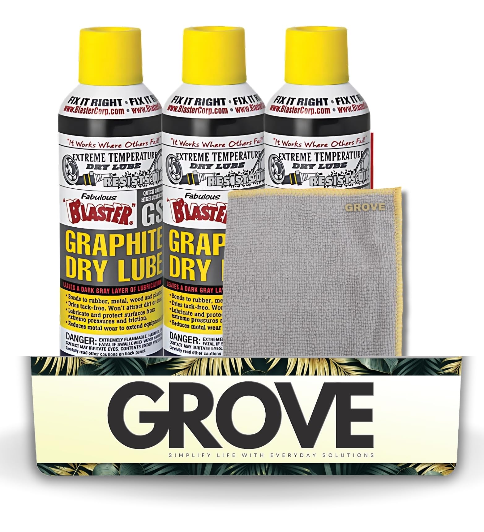 Amazon.com: Blaster Graphite Dry Lubricant Spray 5.5 oz Bundle with ...