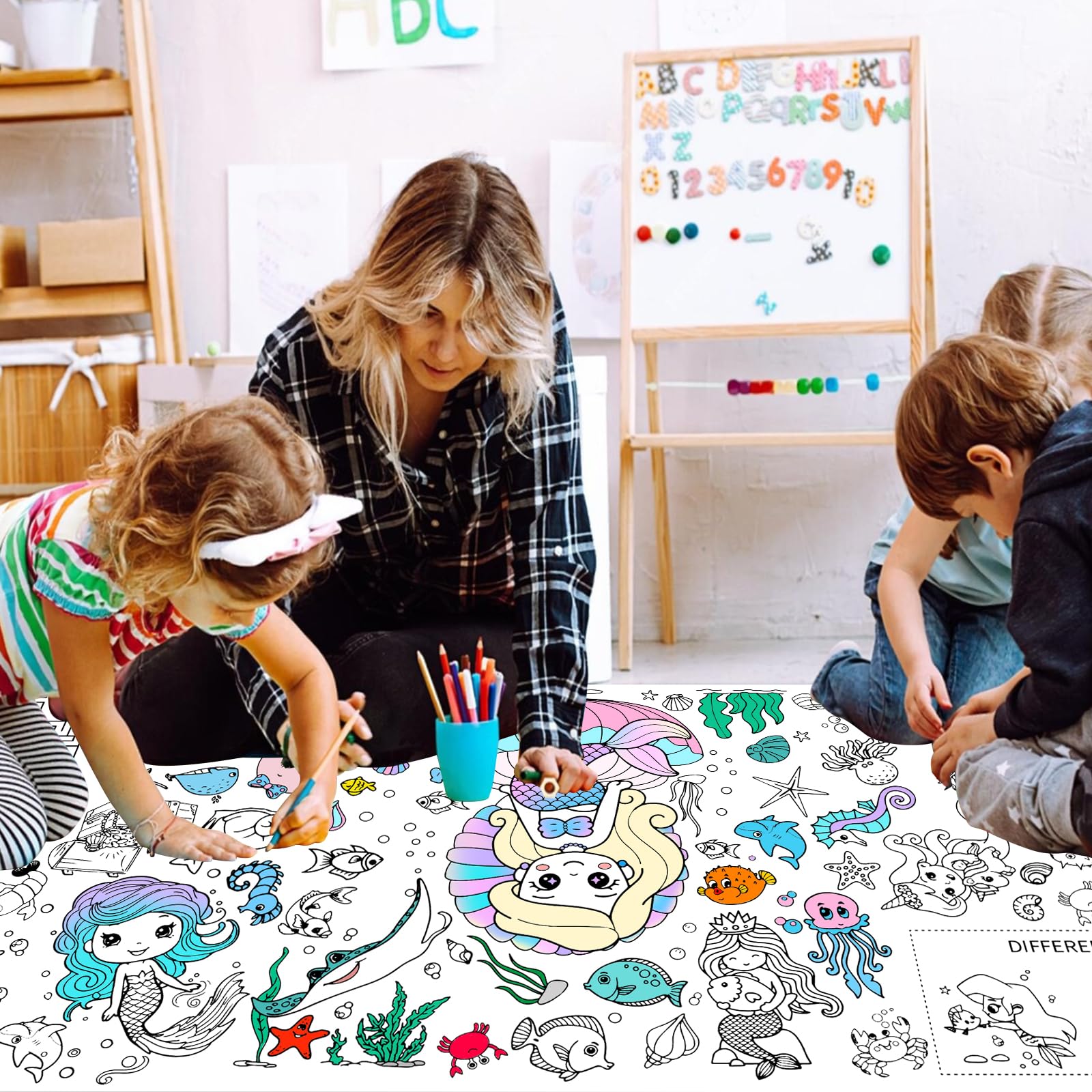 Snapklik.com : Mermaid Giant Coloring Poster, 72 X 30 Inches Large ...