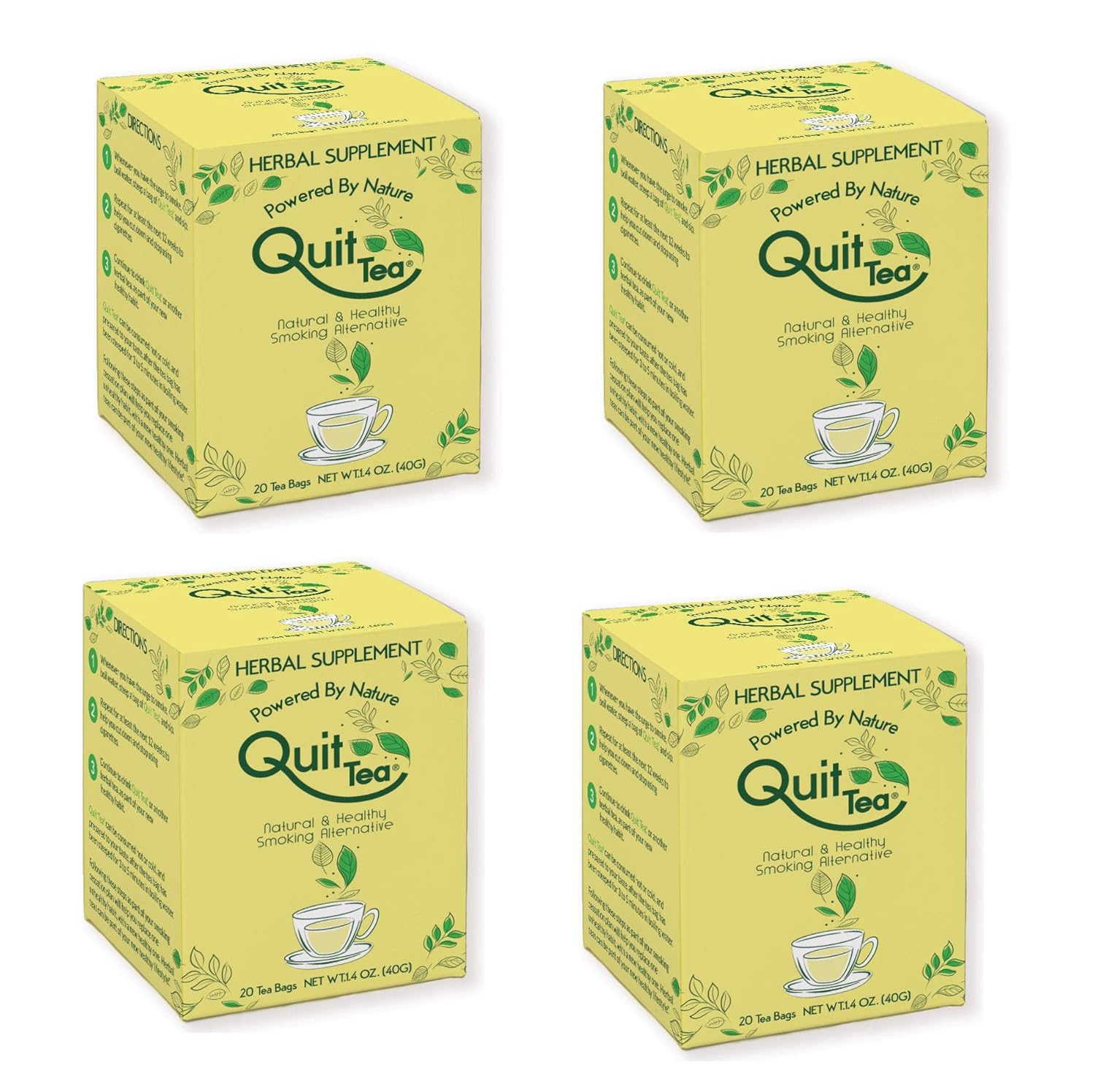 Amazon.com: Quit Tea Paquete: 4 cajas de té de soporte de hierbas Quit ...