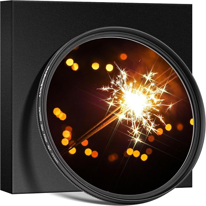 Amazon.com : Walking Way 4 Points Star Filter 77 MM Variable Twinkle ...