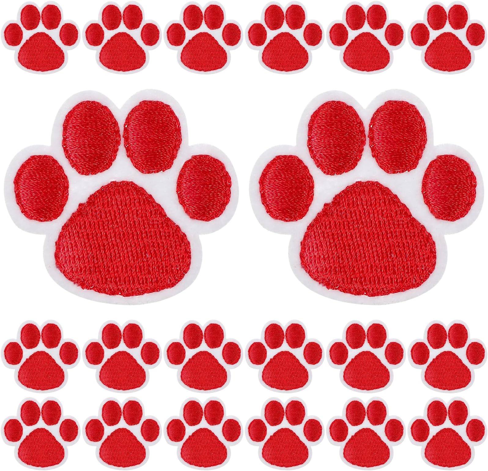 Amazon.com: Cat paw Print Animal Wildlife Black White DIY Embroidered ...